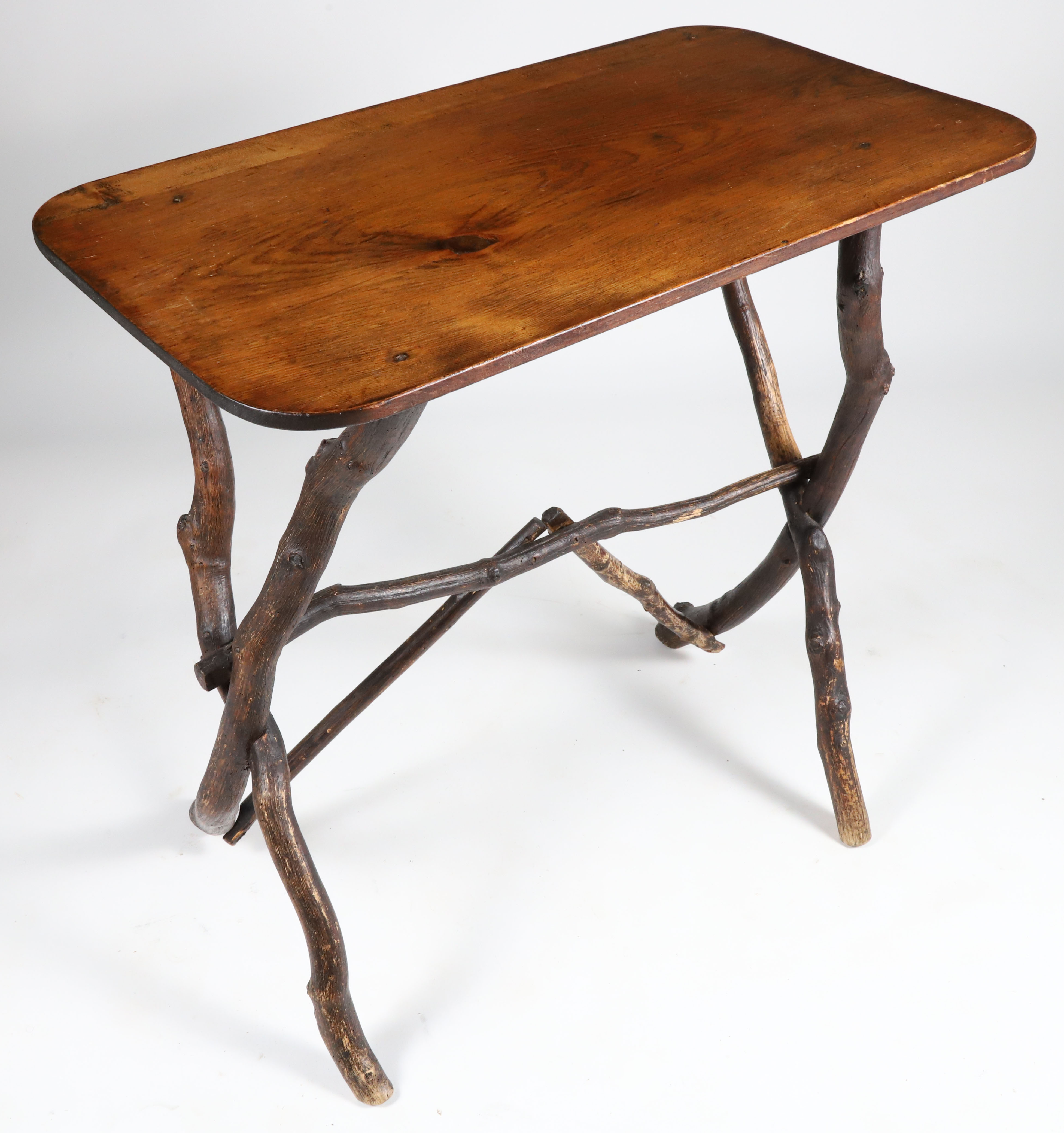 Twig Side Table with Pine Top - Twig Side Table with Pine Top - Rafael ...