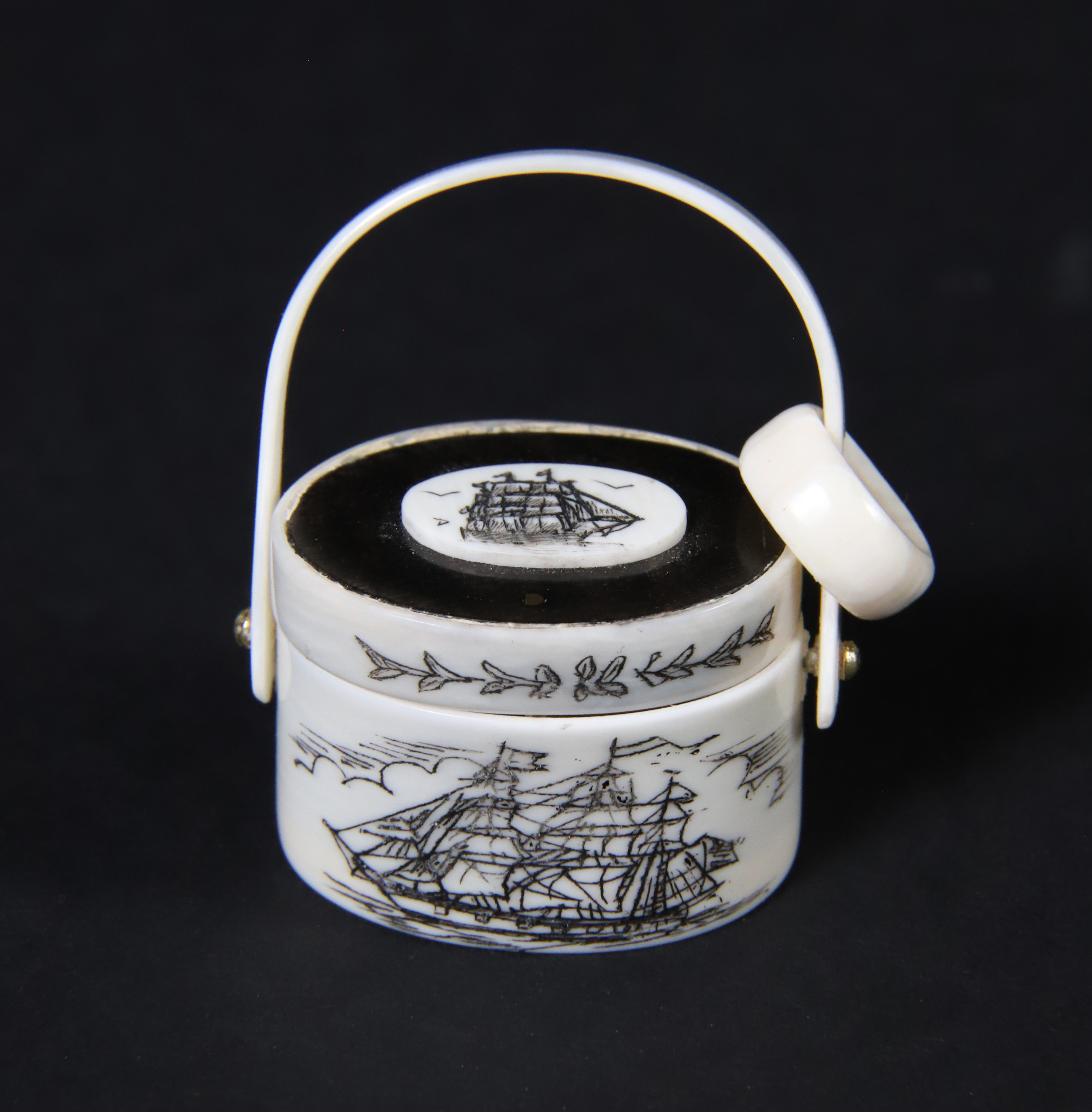 Al Doucette Miniature Scrimshaw Ditty Box Purse Pendant - Al Doucette ...