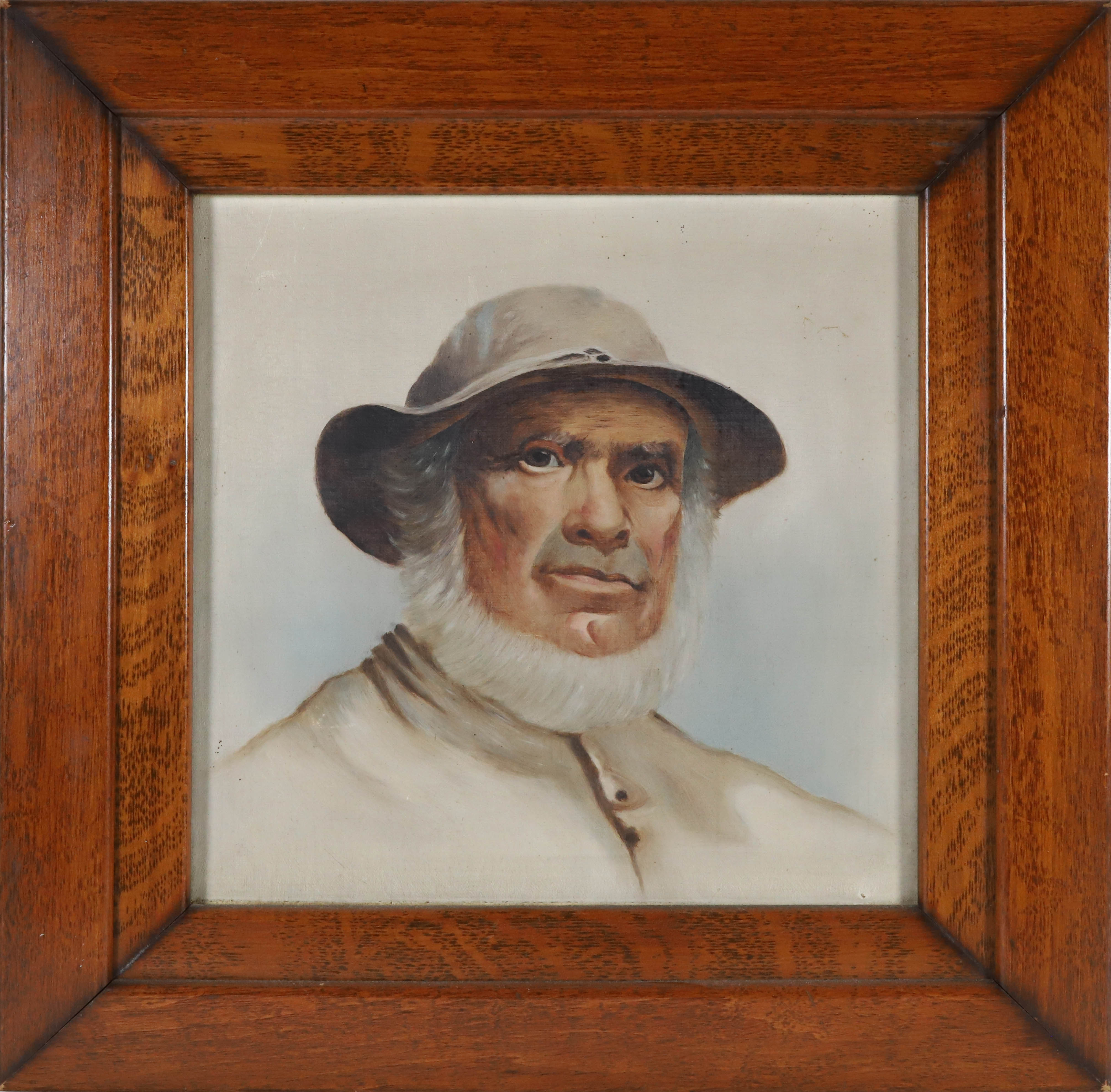 Antique Oil on Canvas "Portrait of a Bearded Sailor" 19th Century ...