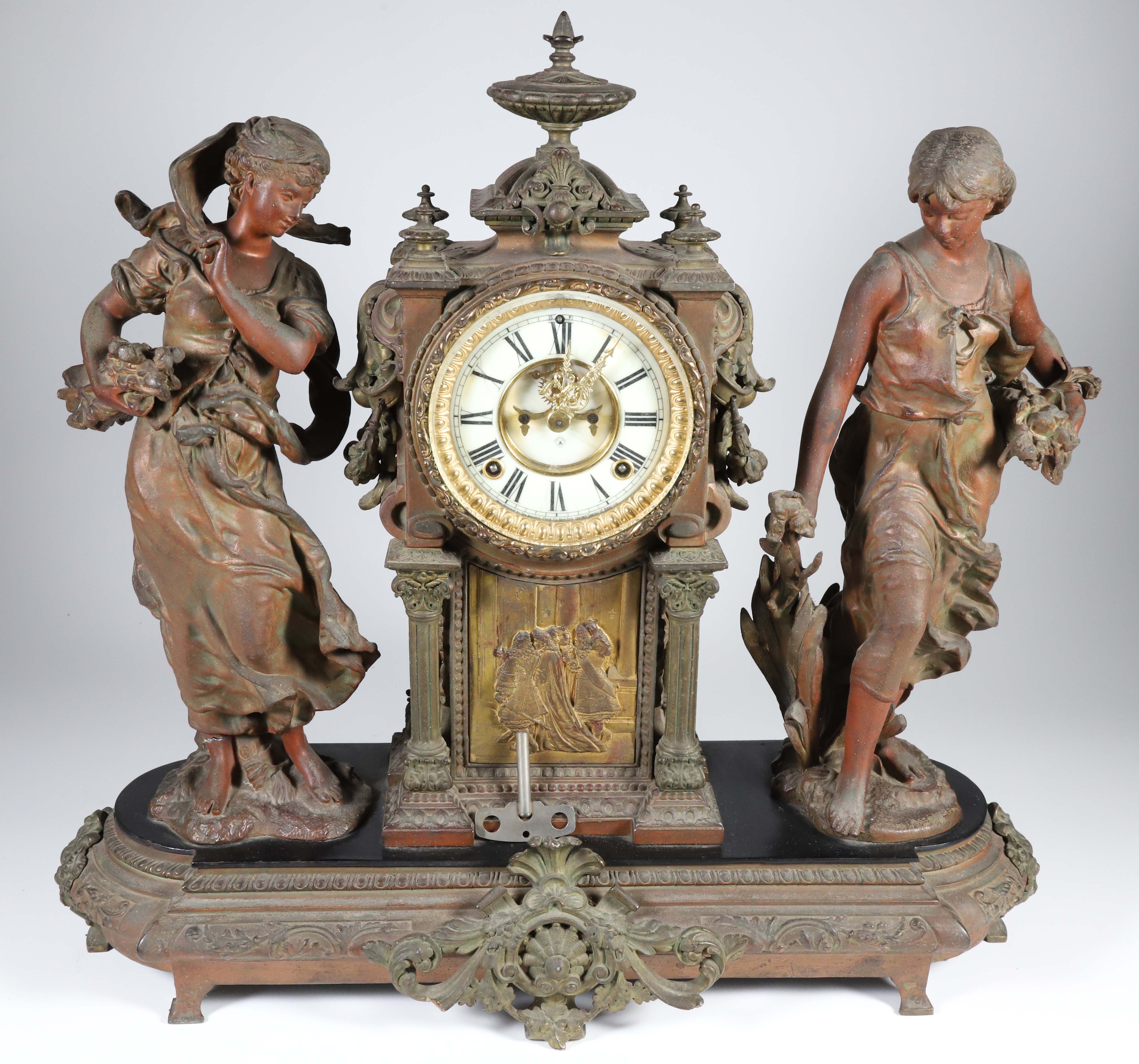 Ansonia Clock Company Figural Mantle Clock - Ansonia Clock Company ...