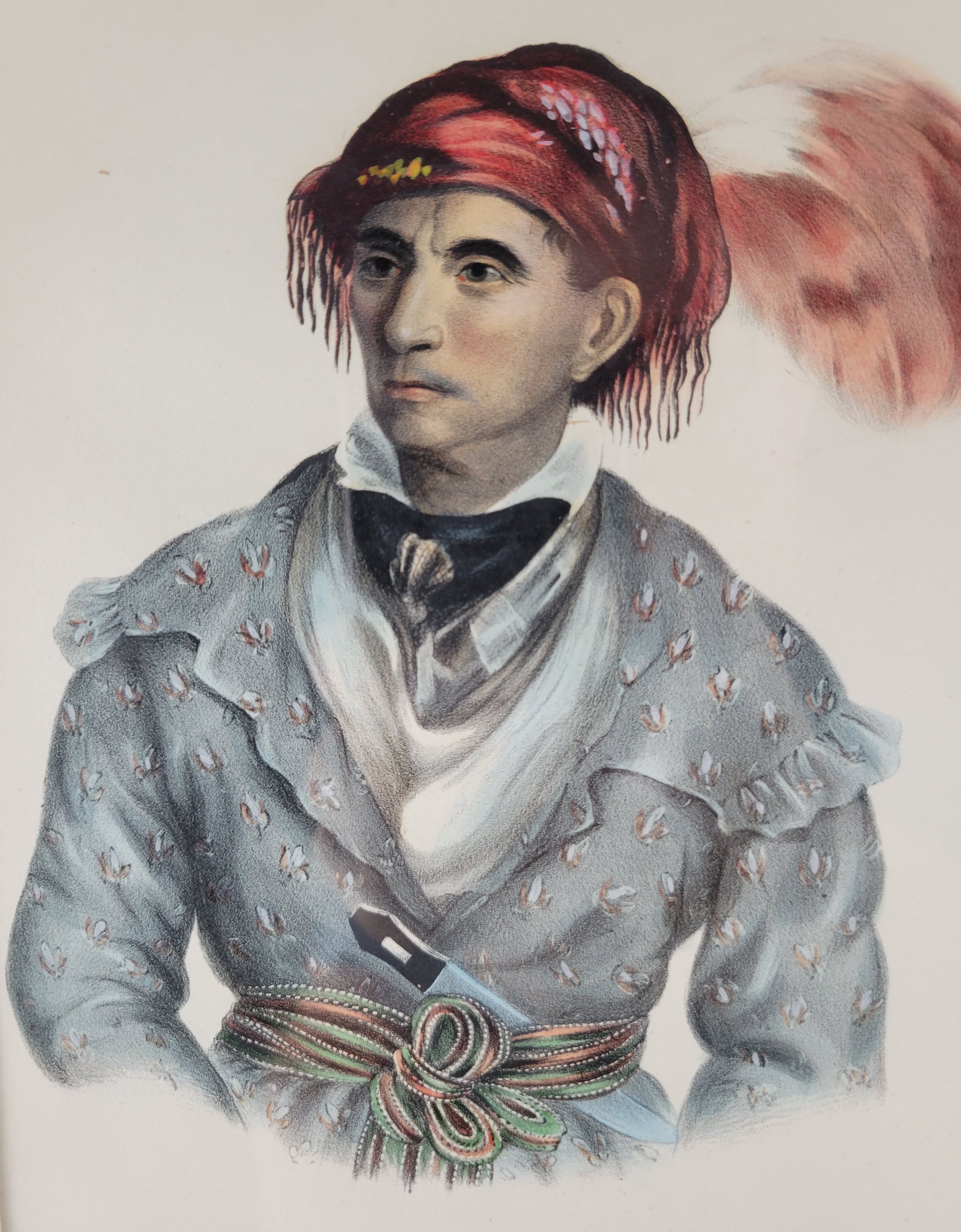 19th Century Mckenney and Hall Hand Colored Native American Indian ...