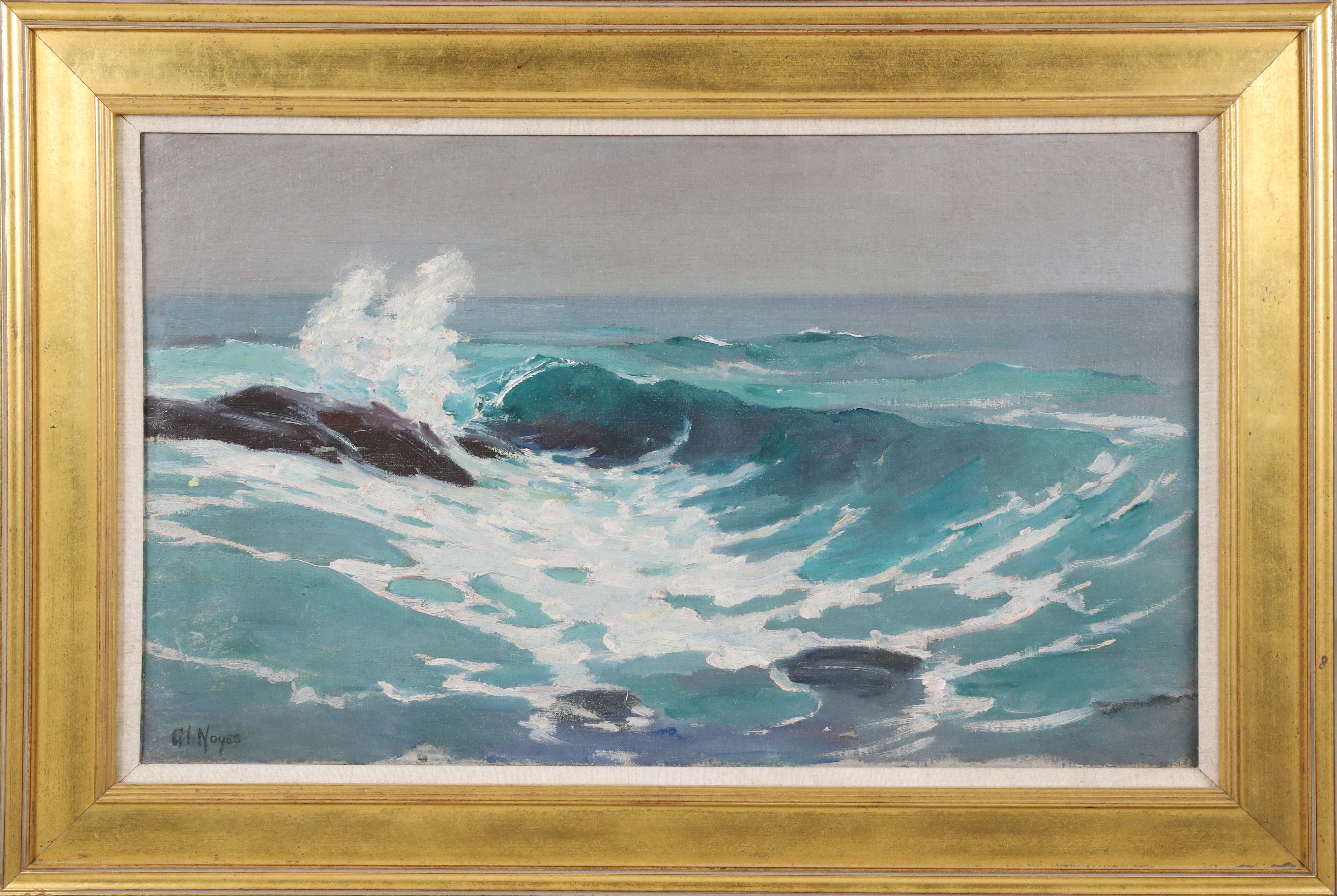 George Loftus Noyes (American 1864-1954) Coastal Seascape "Crashing ...
