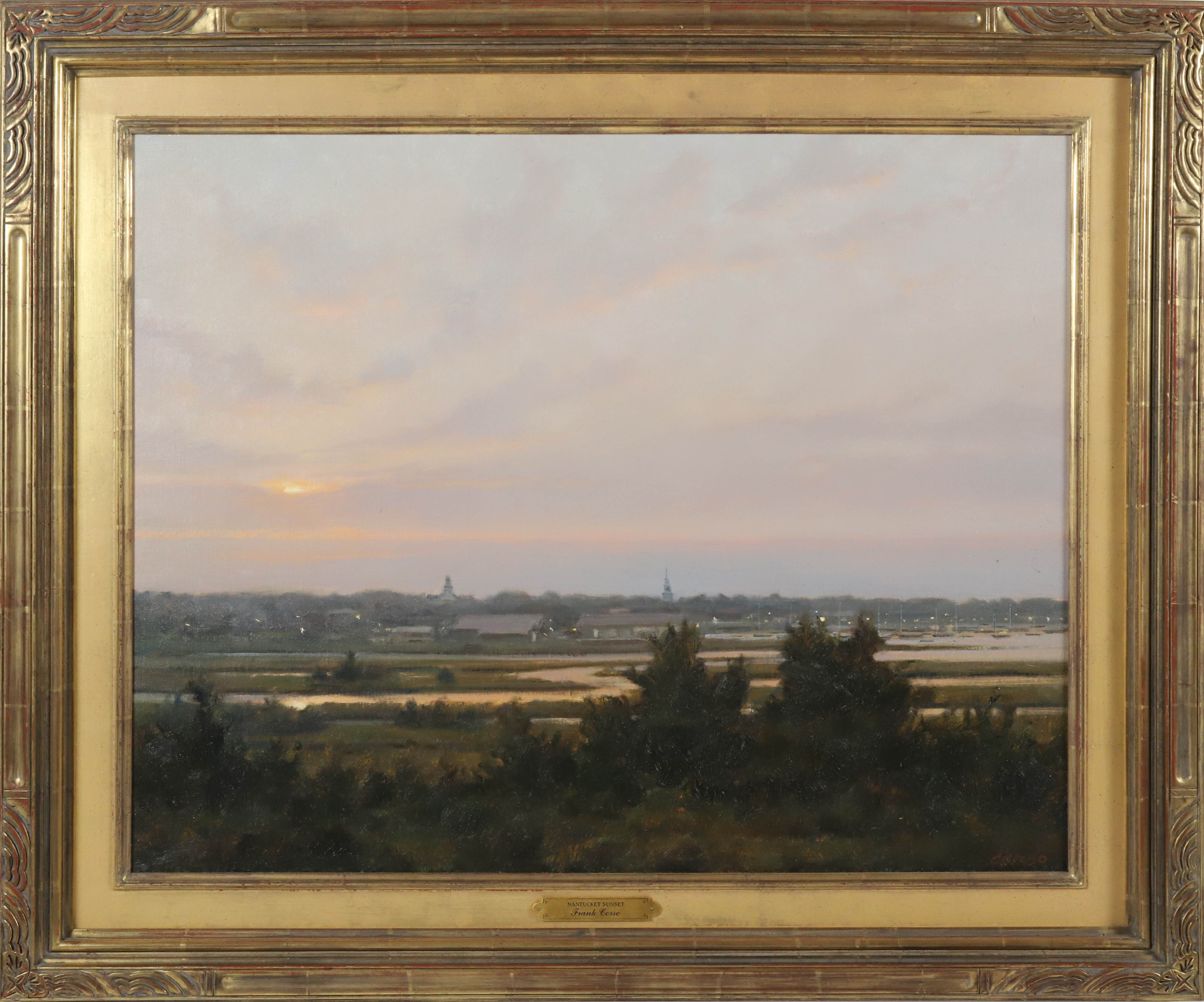 Frank Corso Oil on Canvas "Nantucket Sunset" - Frank Corso Oil on ...