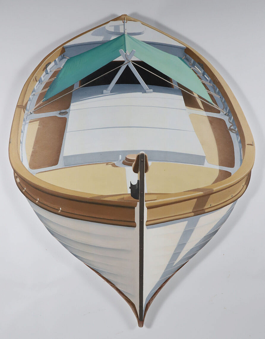 Cady Oil on Shaped Canvas "Mediterranean Work Boat" circa 1994-95 ...