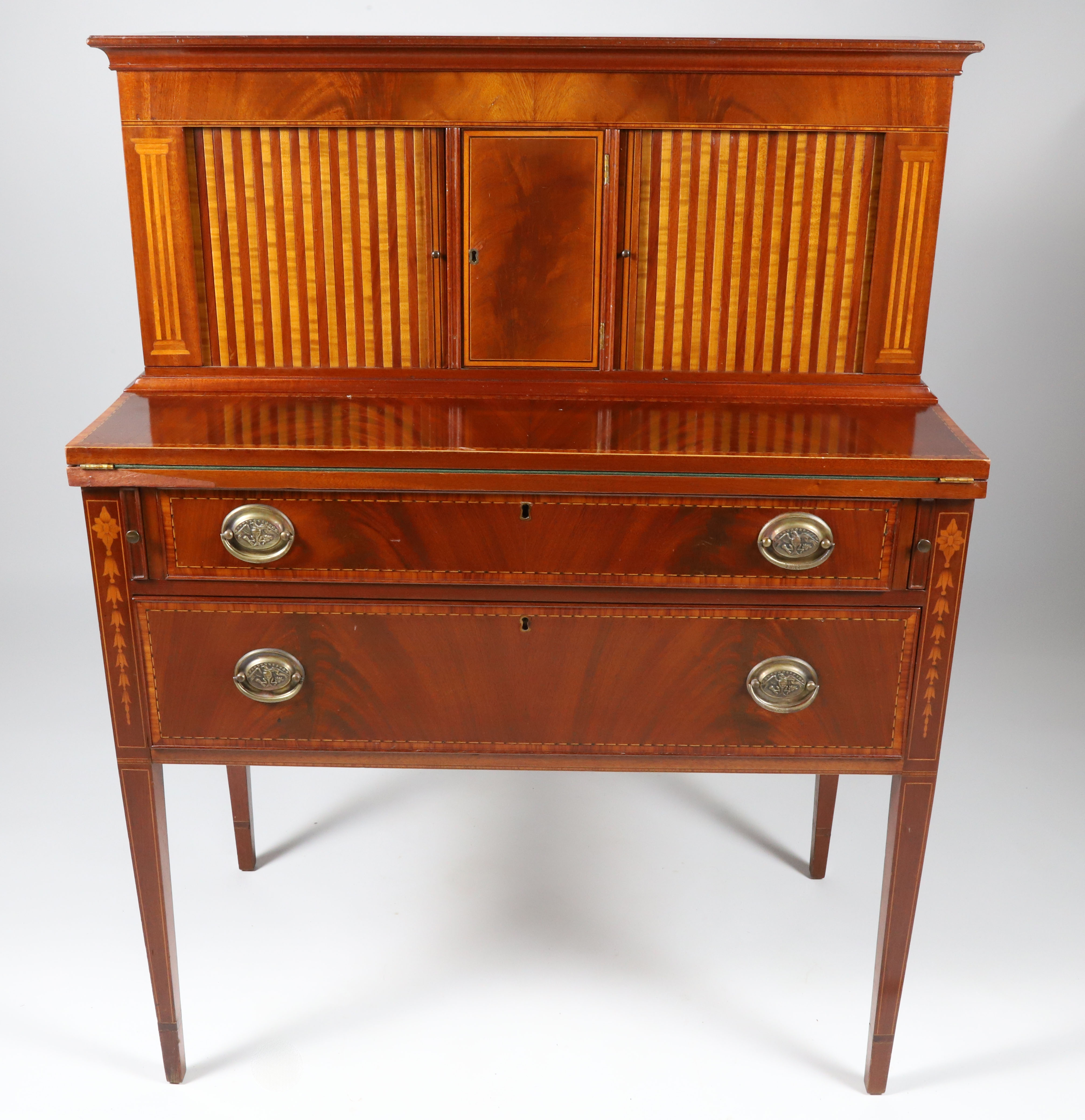 Boston Federal Tambour Desk Circa 1800 - Boston Federal Tambour Desk ...