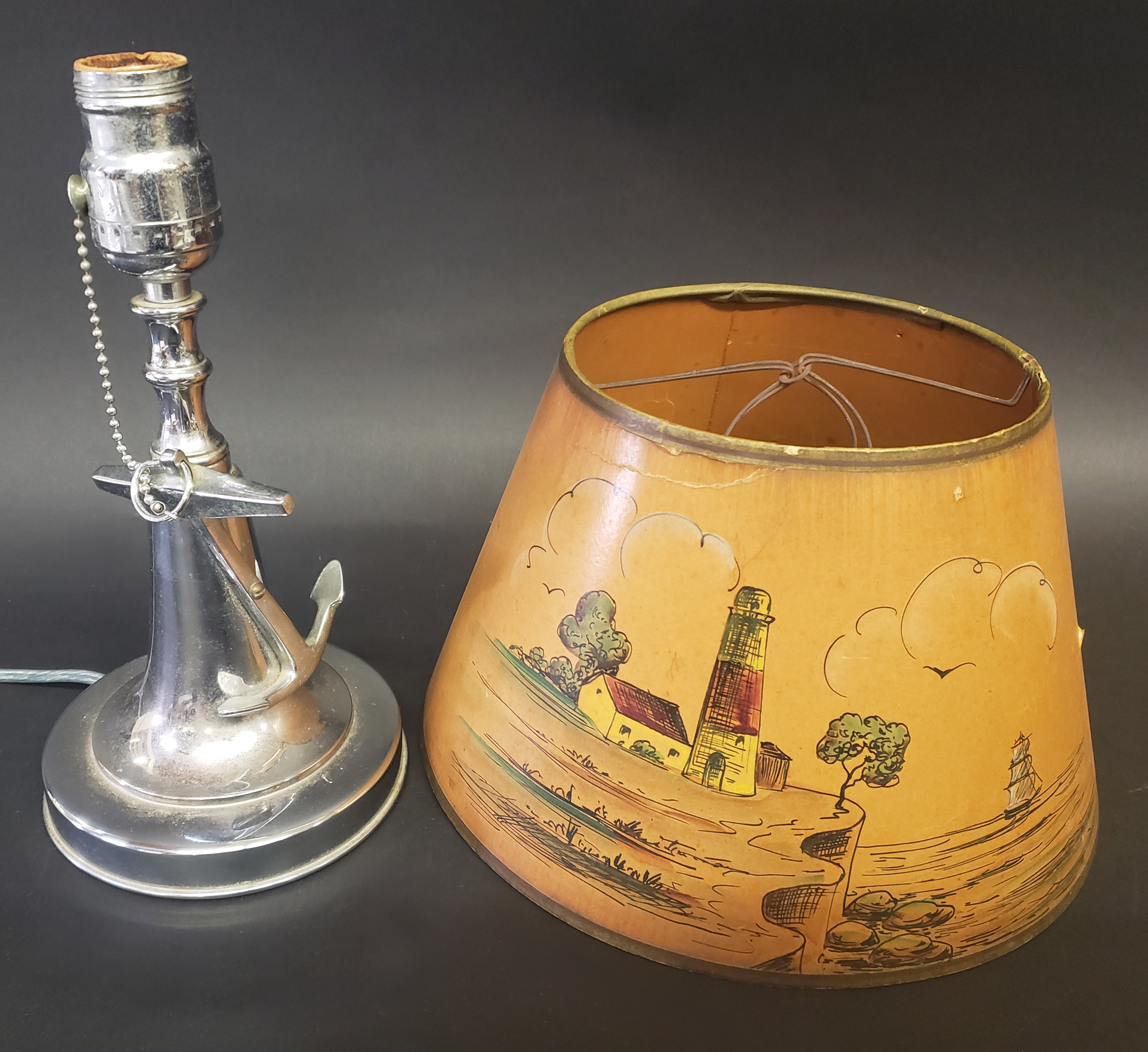 Perkins Nickel Plated Anchor Lamp - Vintage Perkins Nickel Plated ...