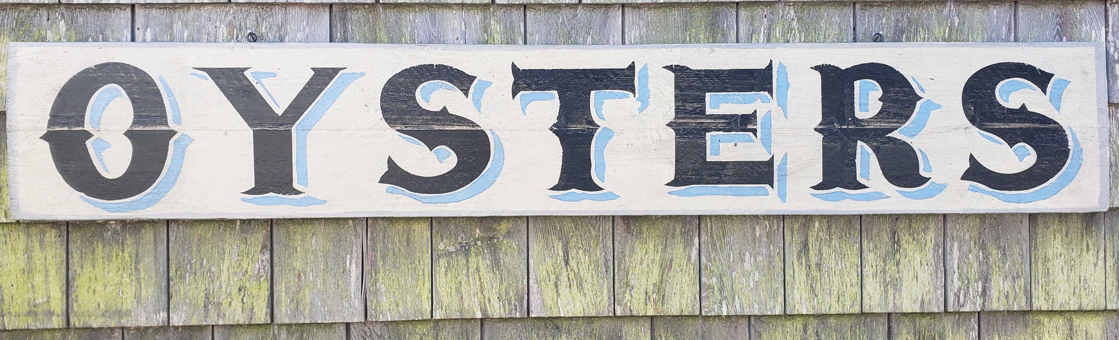 Antique Style Oyster Sign - Antique Style Hand Painted Wood Oysters ...