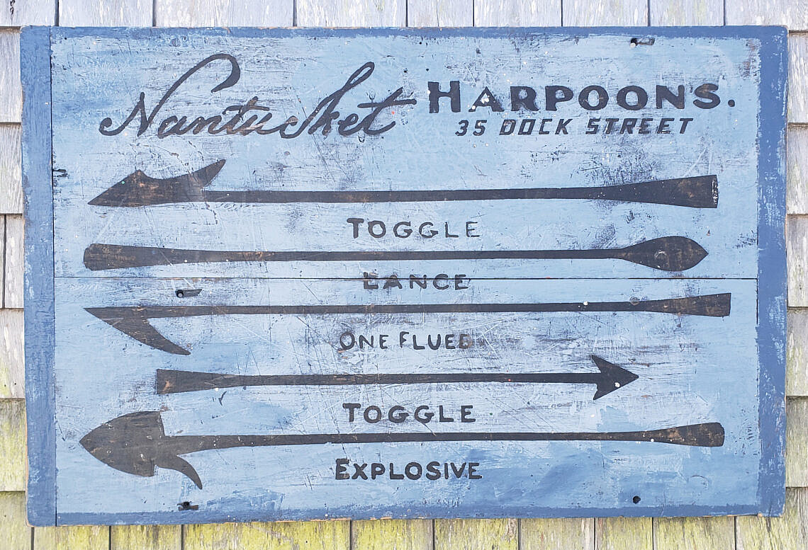 Nantucket Whaling Harpoons Trade Sign - Antique Style Nantucket Whaling ...