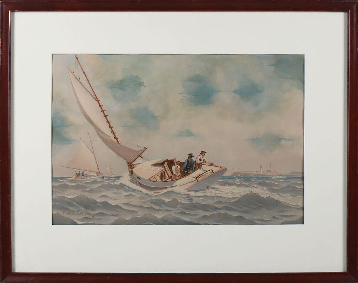 Federick S. Cozzens (New York 1846-1928) Lithograph Trolling for ...