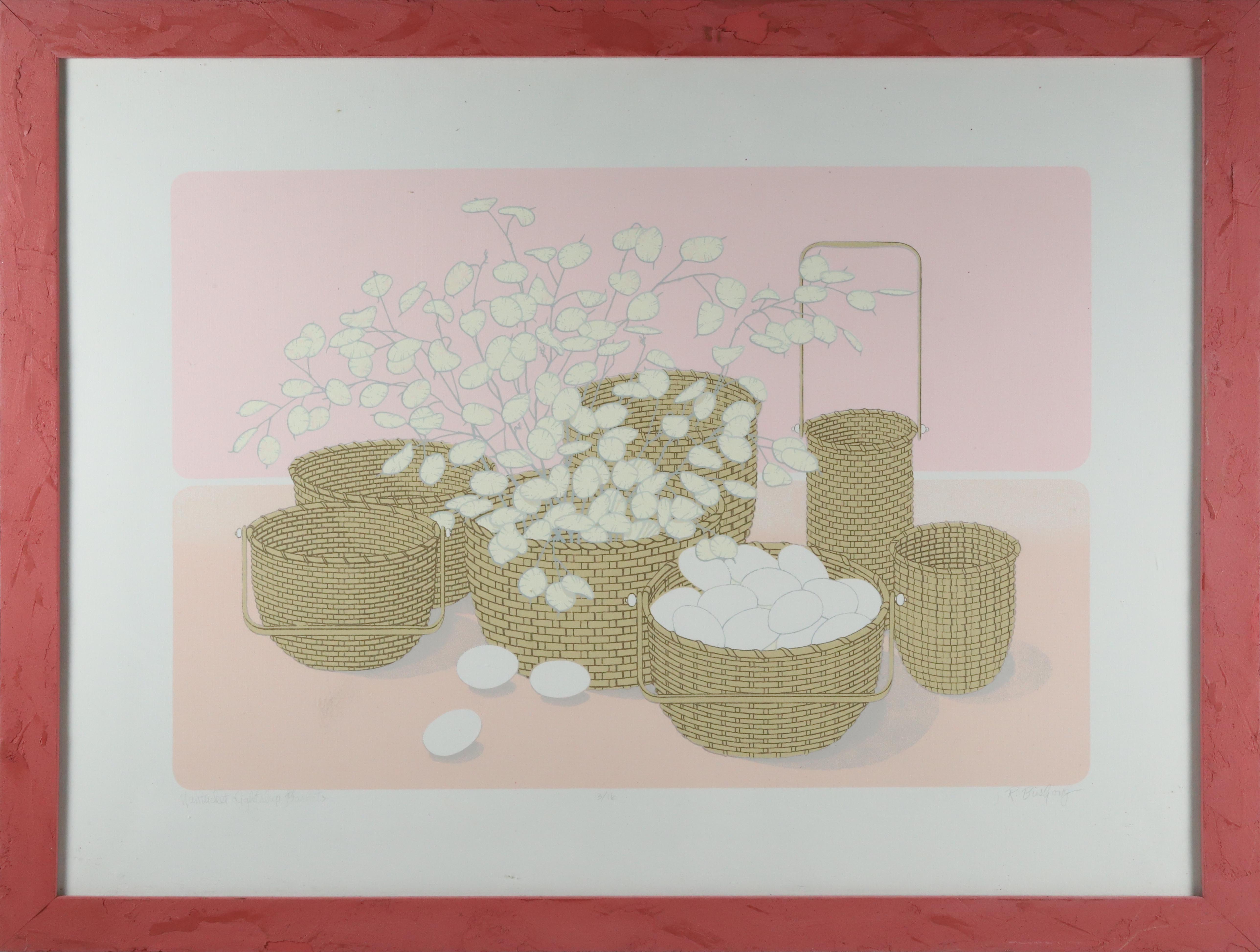 Robert "Bobby" Bushong Limited Edition Lithograph "Nantucket Basket ...