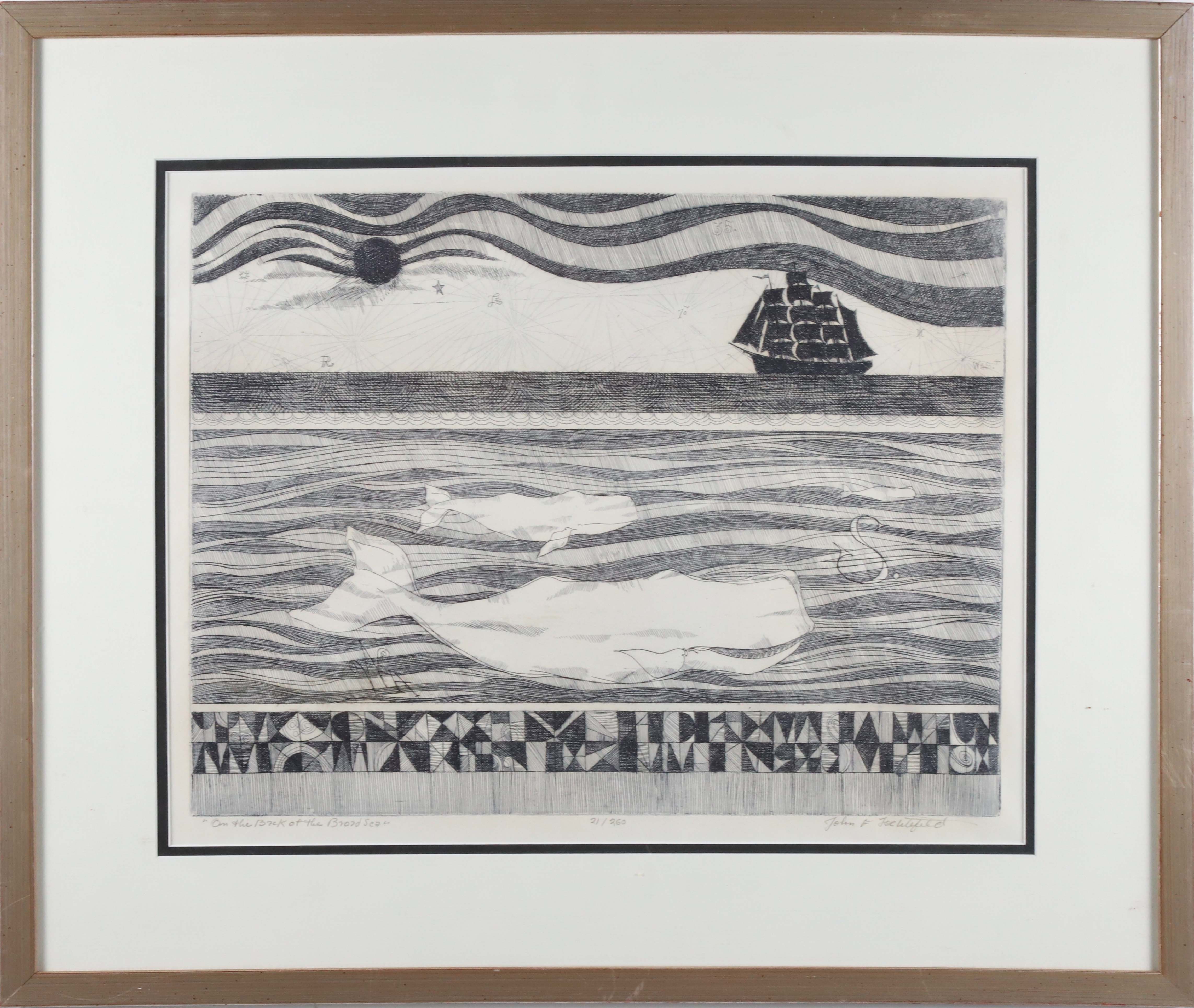 John F. Lochtefeld Limited Edition Etching "On the Back of the Broad ...