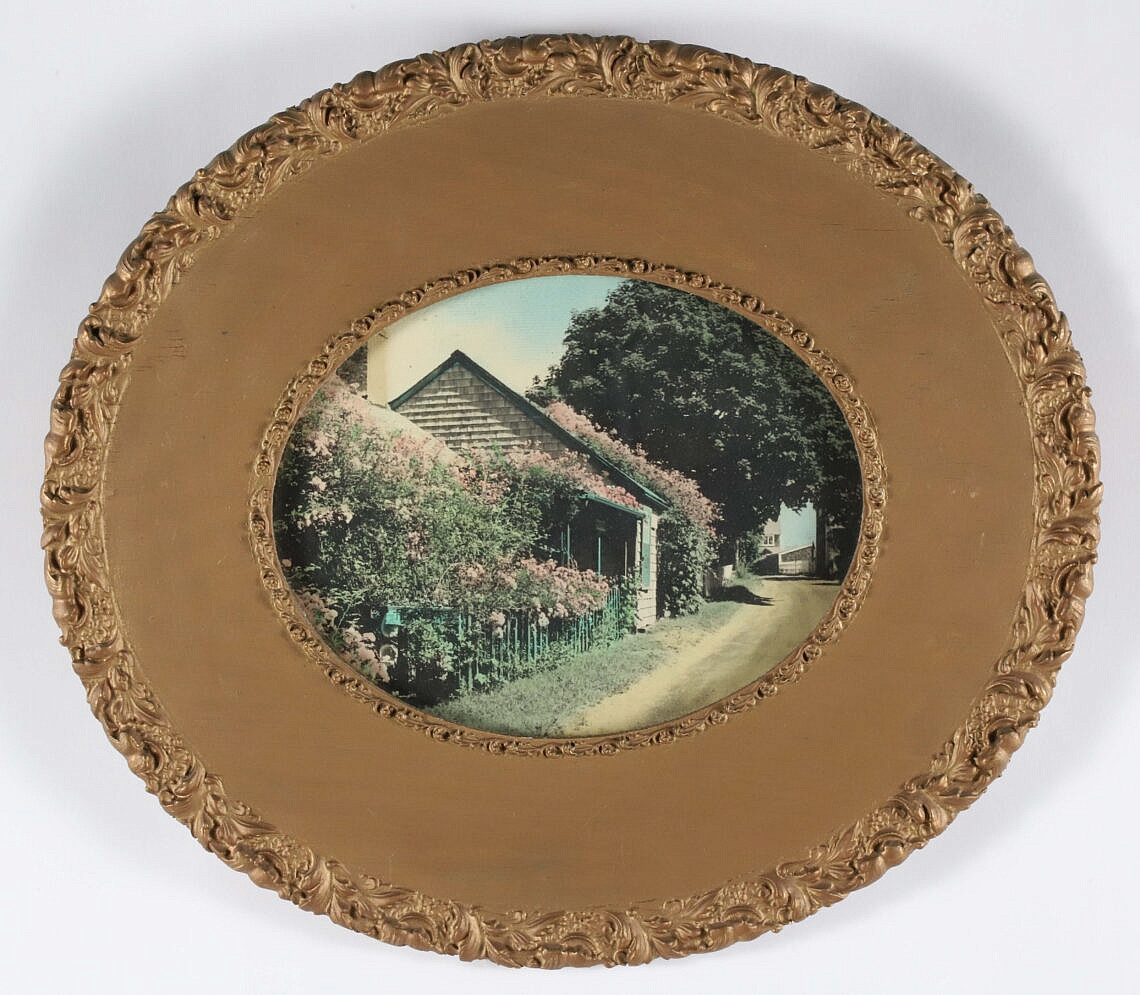 Vintage Nantucket Hand Colored Photograph "Siasconset Rose Covered ...