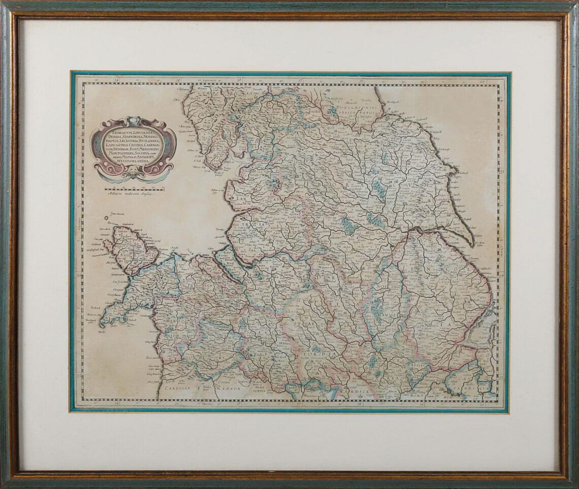 English Map 19th Century - Hundius, Henricus, Map of the North of ...