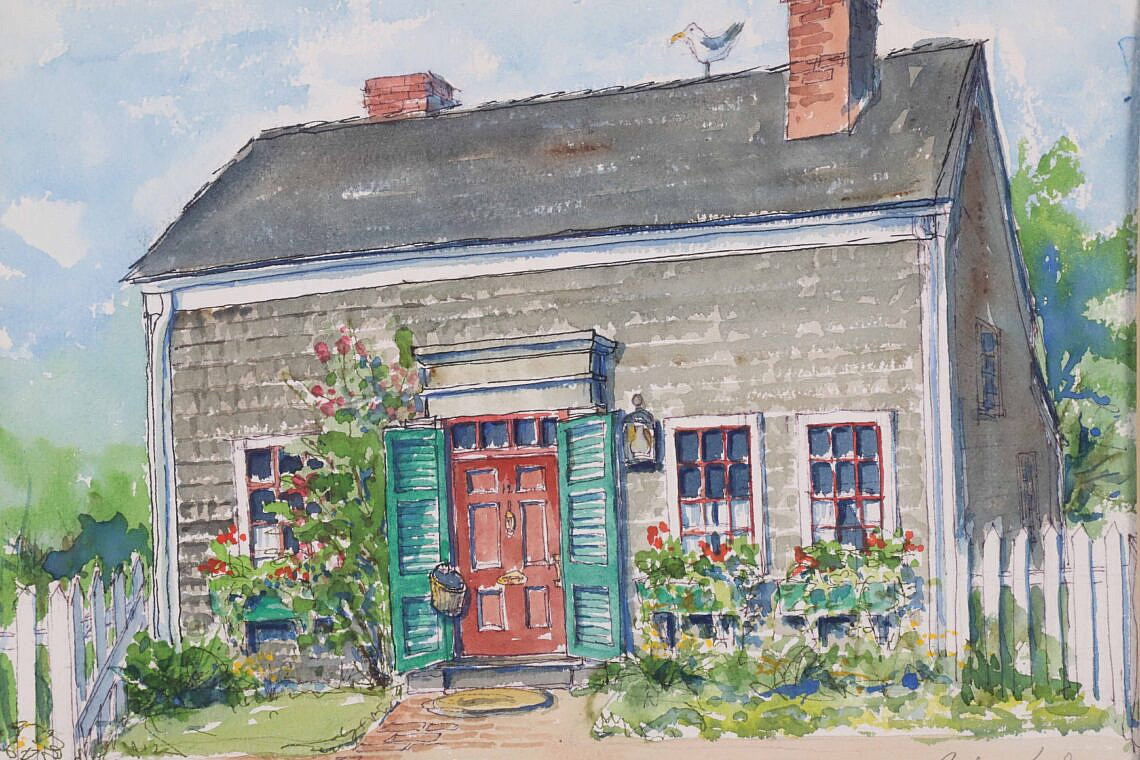 - Barbara Kauffman-Locke Watercolor on Paper "Li'l Grey Lady" - Rafael ...