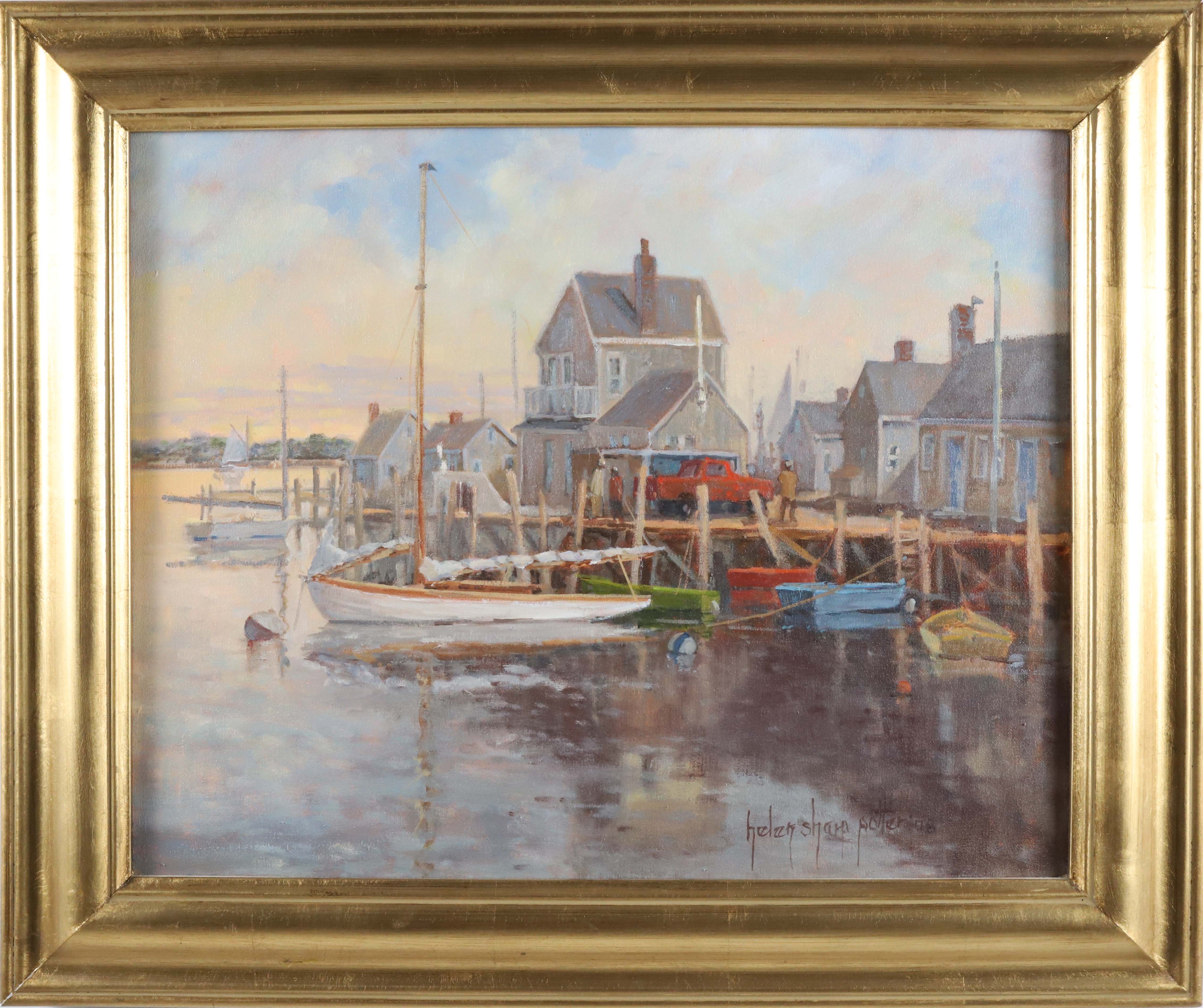 Helen Sharp Potter Oil on Canvas "Nantucket Boat Slip" - Helen Sharp ...