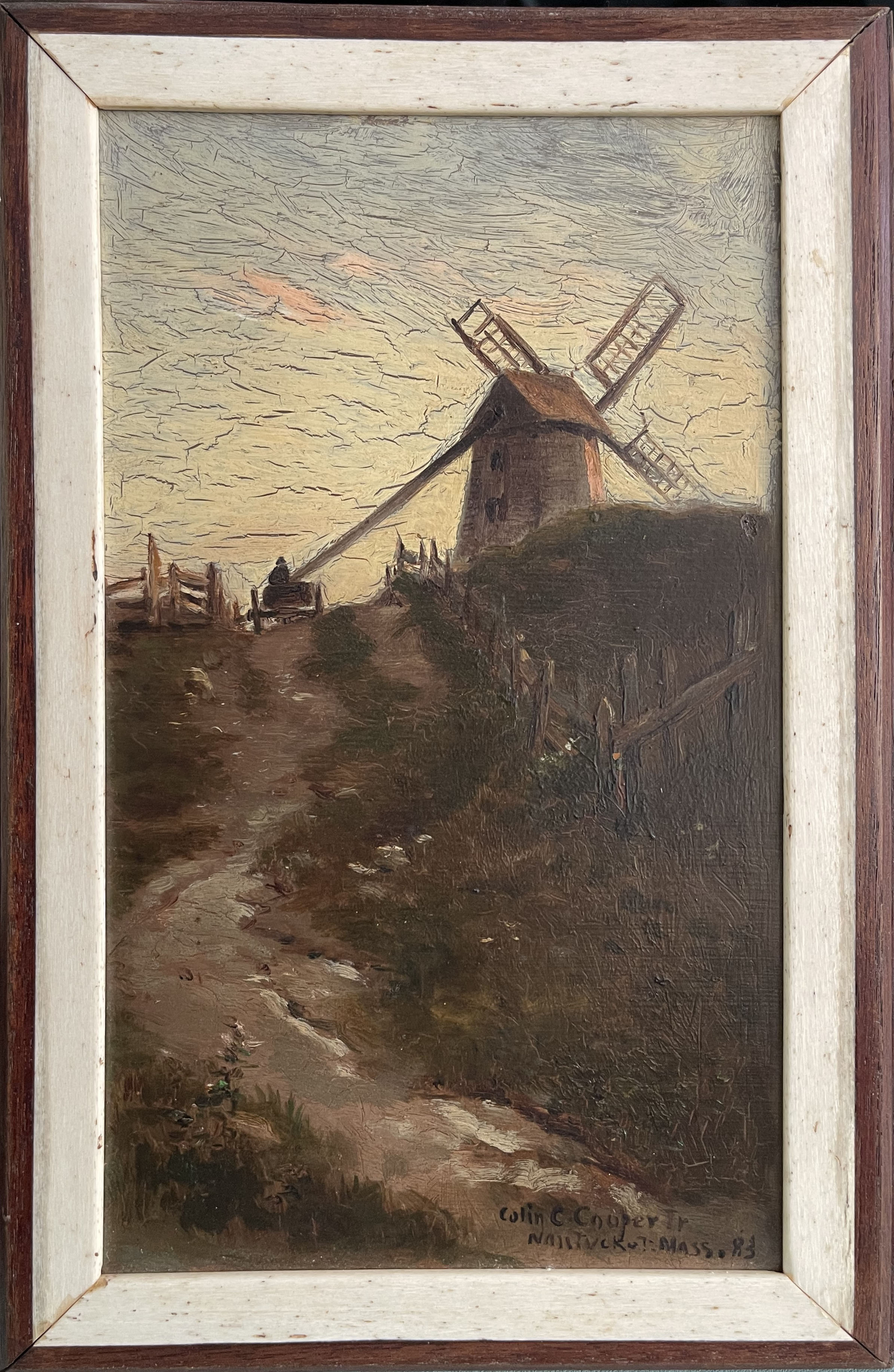 Colin Campbell Cooper (American 1856-1937) Oil on Wood Panel "Nantucket ...