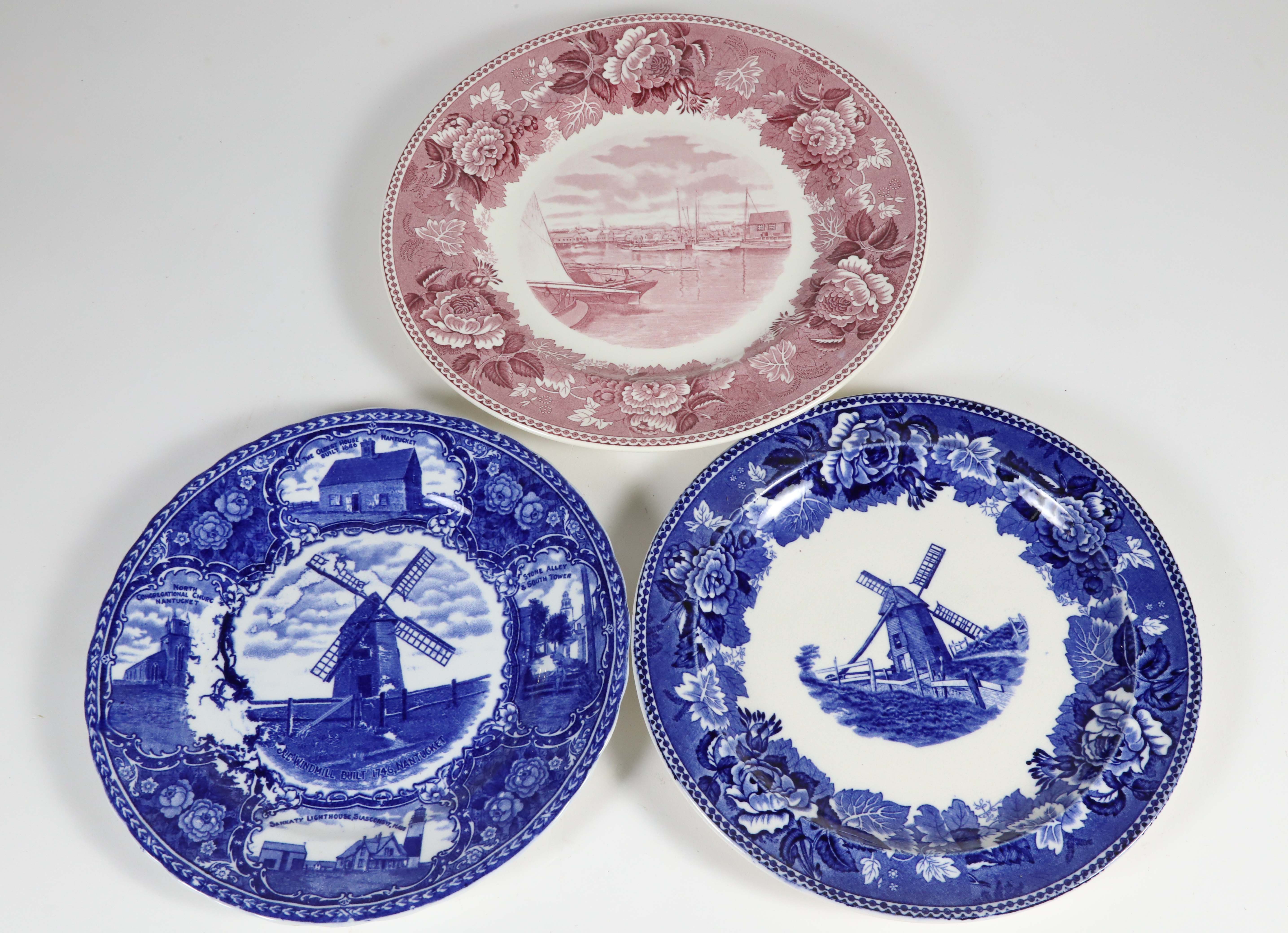 Three Nantucket Souvenir Plates - Three Vintage Nantucket Souvenir ...