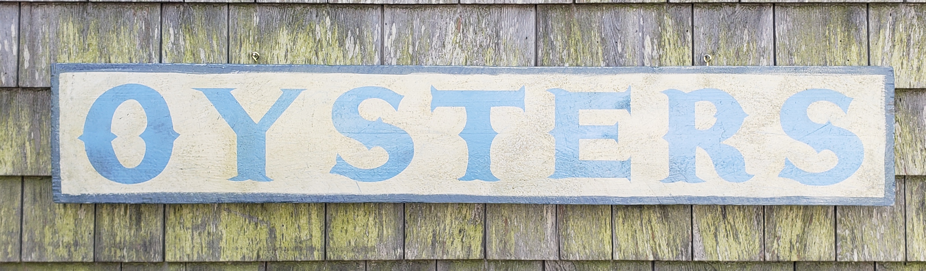 Oyster Trade Sign - Antique Style Hand Painted Wood Oysters Trade Sign ...