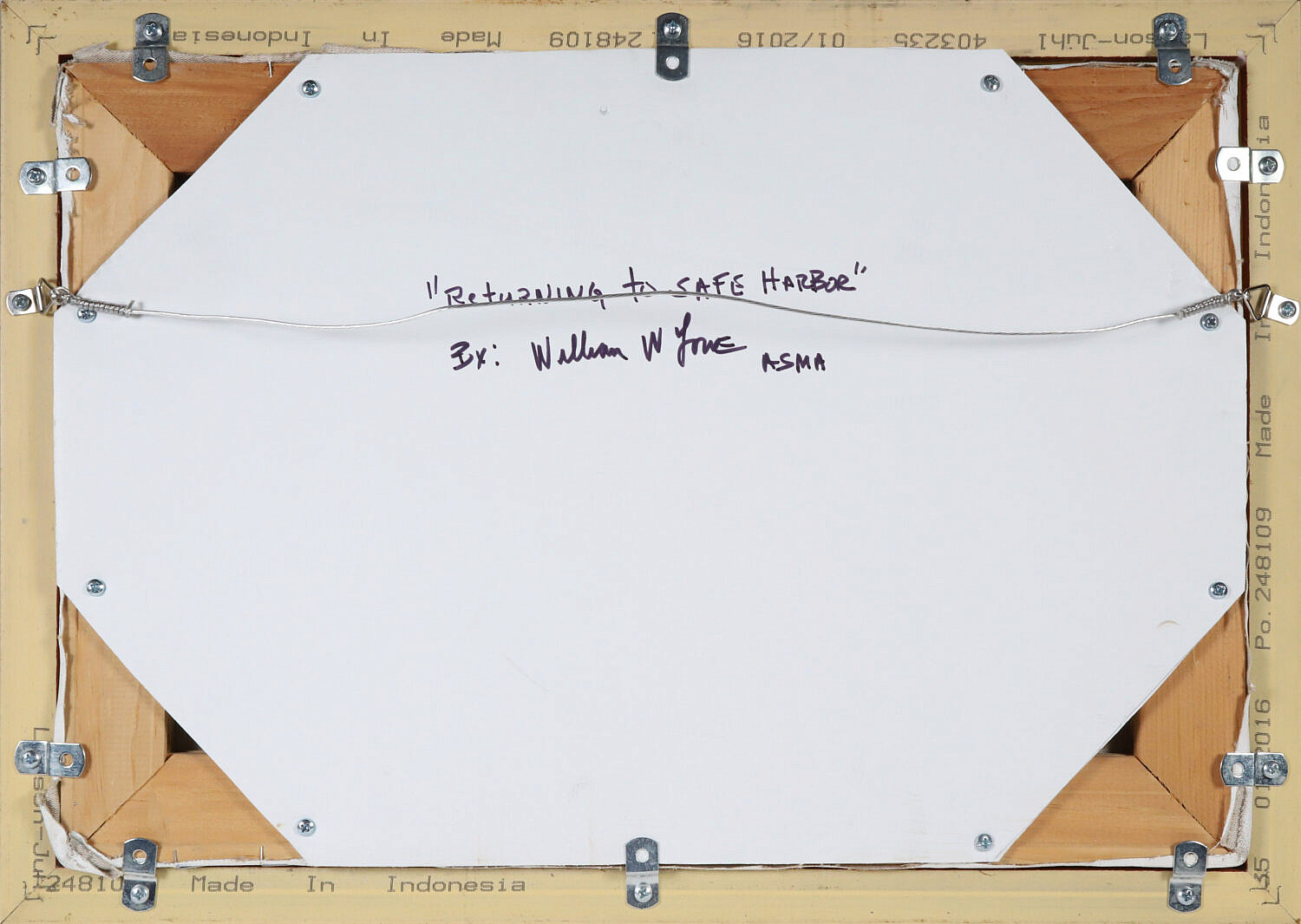 William Lowe (American b. 1940) Oil on Canvas Returning to Safe Harbor ...