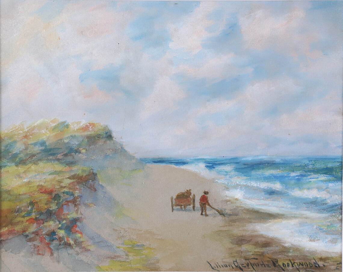 Lillian Gertrude Rockwood Watercolor on Paper "Beach Groomer" - Lillian ...