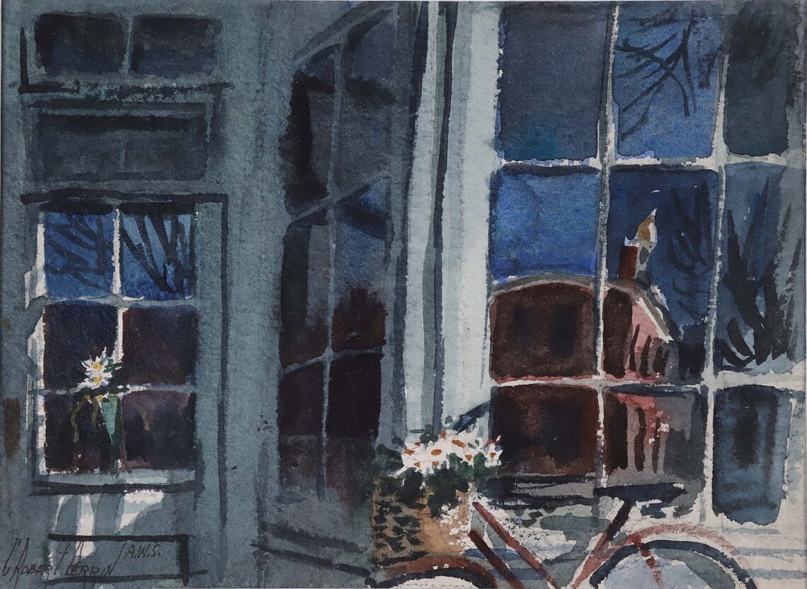 C. Robert Perrin Watercolor on Paper "Through The Window" - C. Robert ...