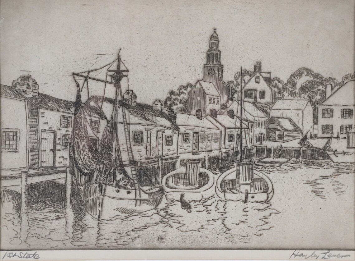 Richard Hayley Lever (1876-1958) First State Engraving "North Wharf ...