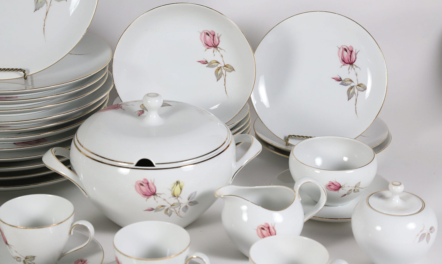 Johann Haviland Bavaria Germany Dinner Service in the "Rose" Pattern ...