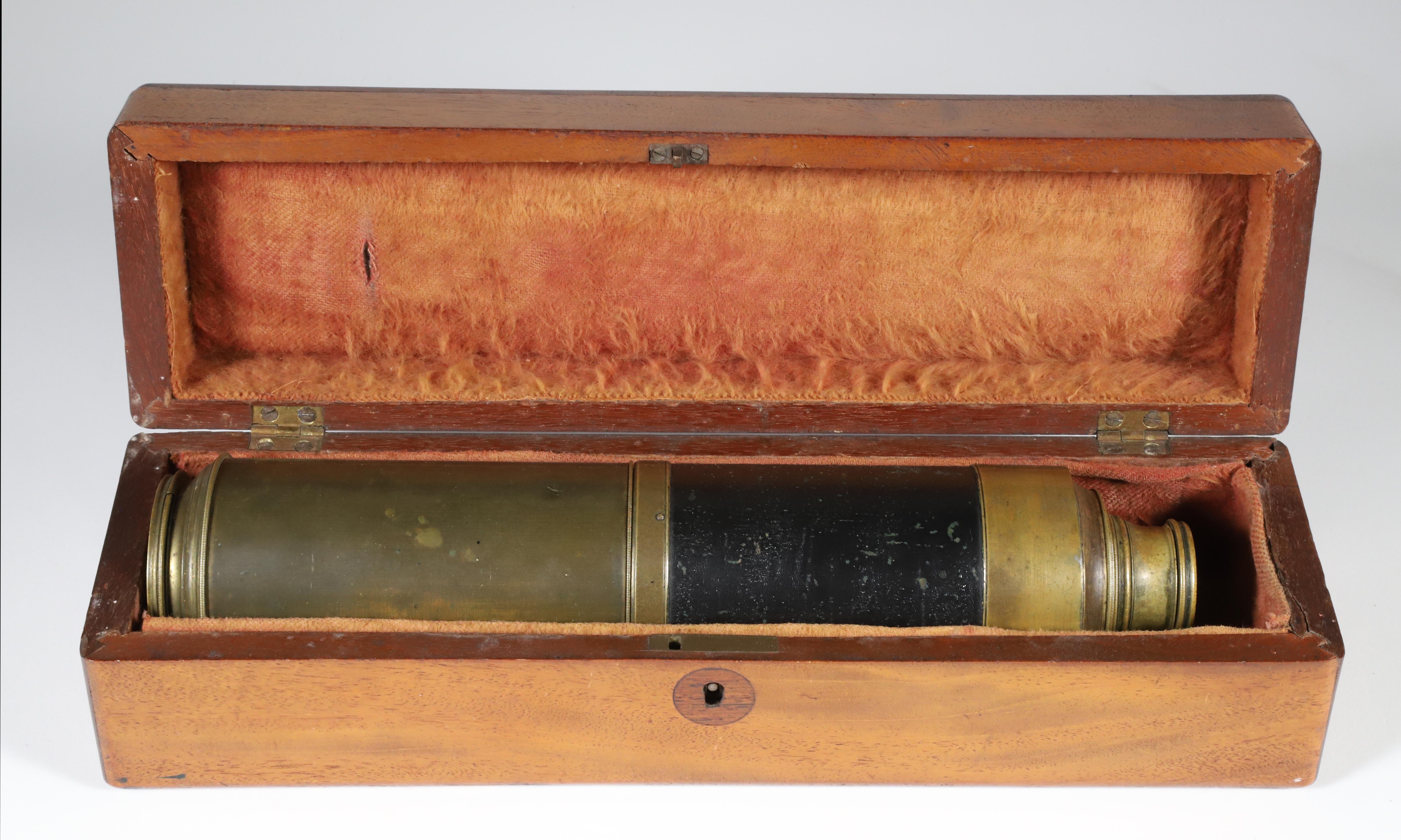 Cutts-London Three-Draw Spyglass 19th Century - Cutts-London Three-Draw ...