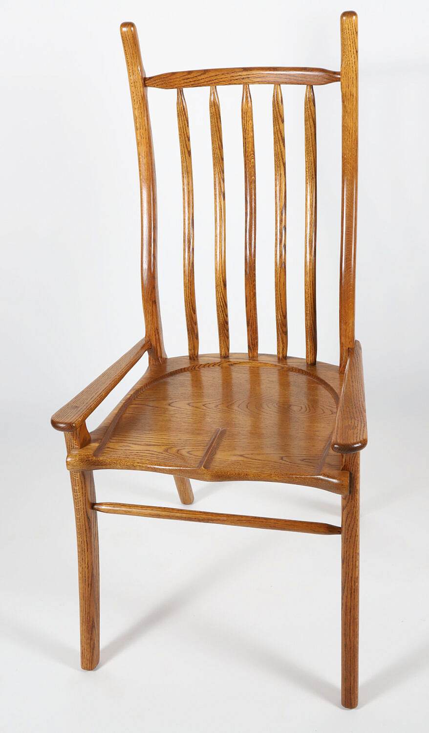Set of Four Stephen Swift Oak High Back Low Arm Chairs - Scarce Set of ...