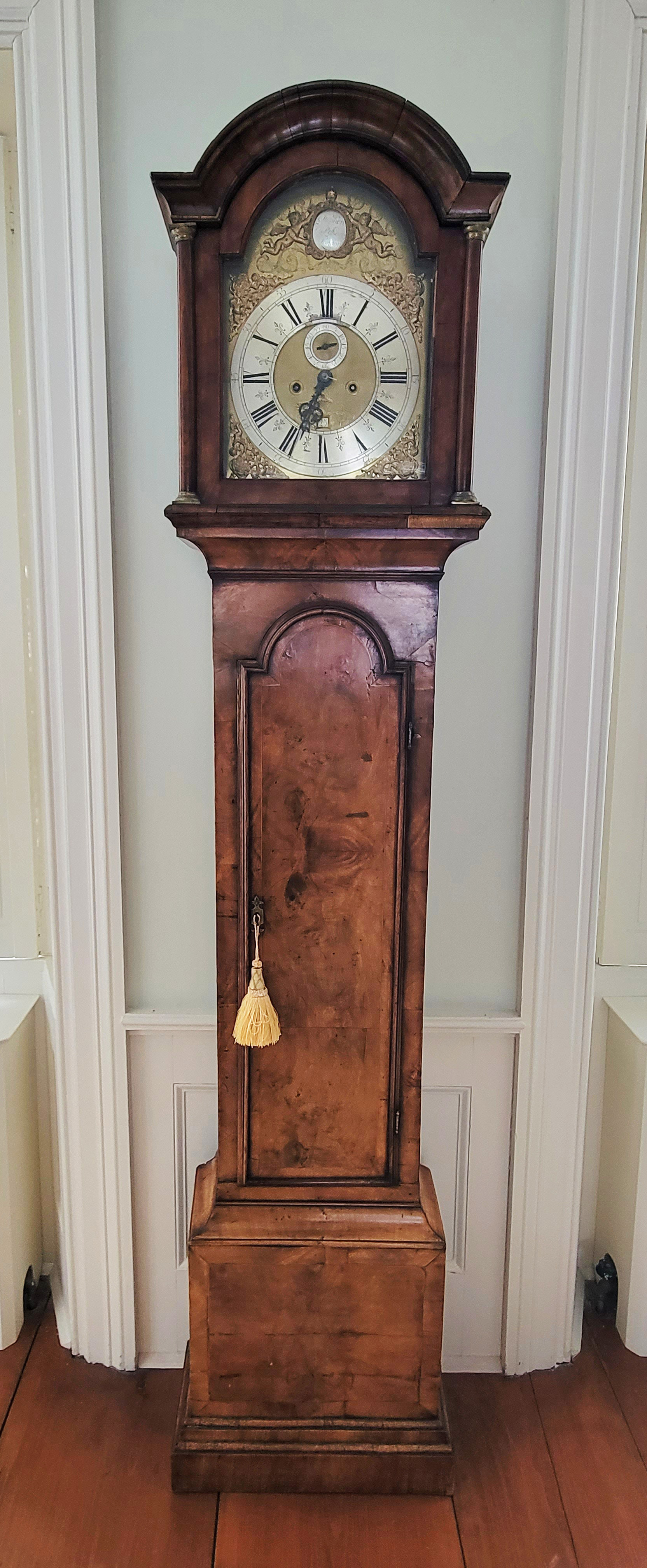 Stephen Pyke - London Burr-Walnut Queen Anne Tall Case Clock circa 1725 ...