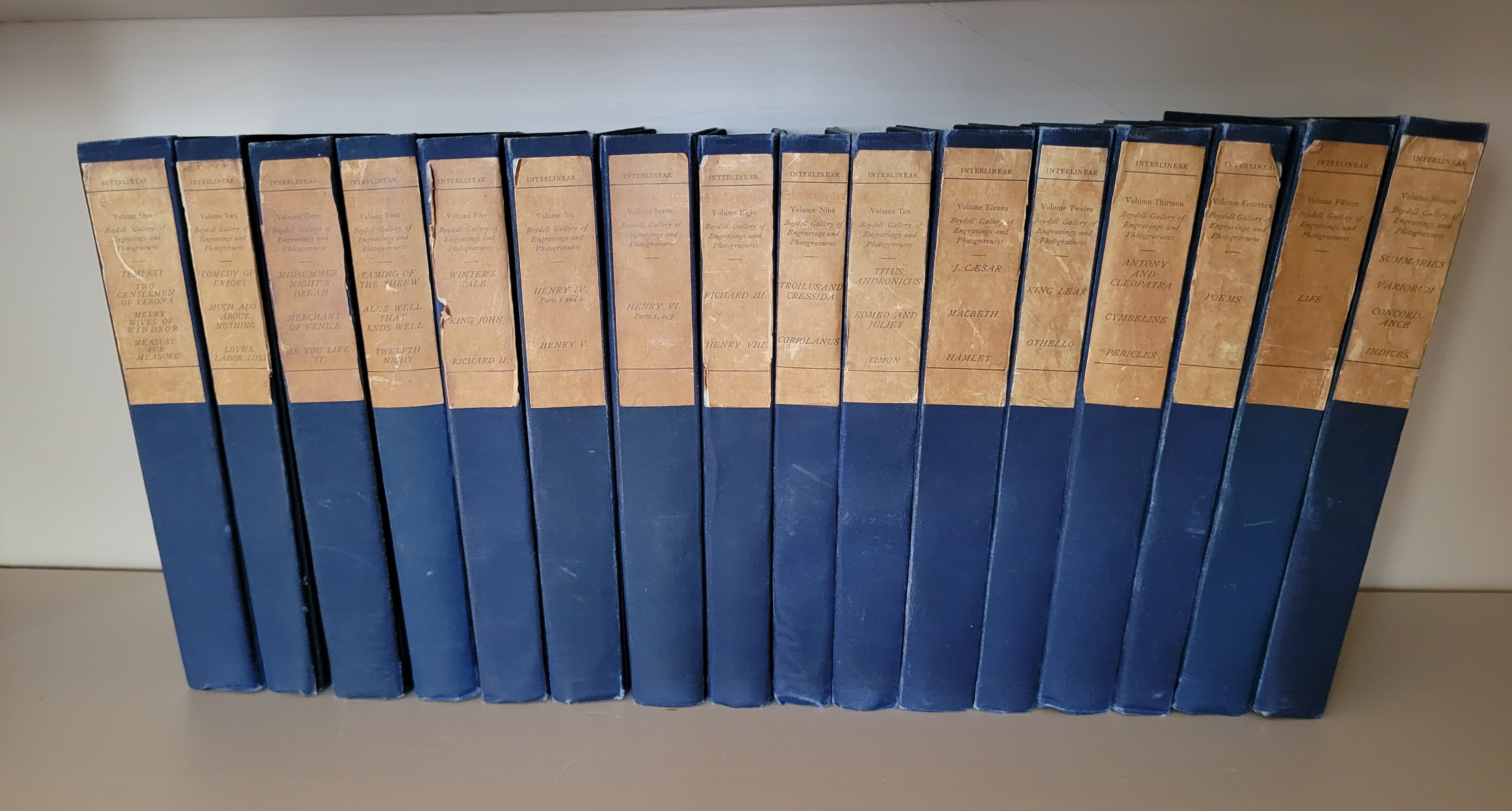 16 Volumes Shakespeare the Interlinear Edition - 16 Volumes "The Works ...