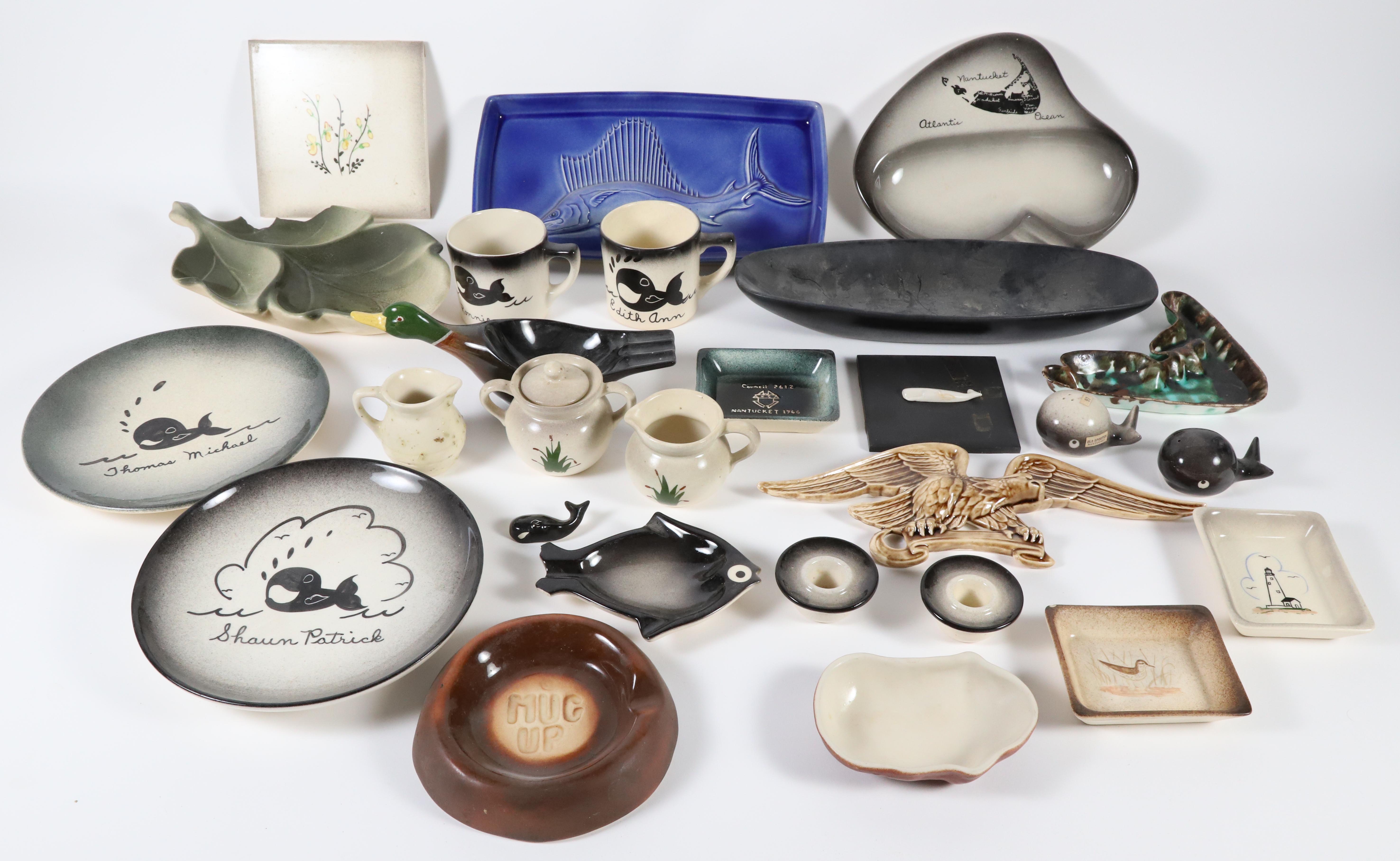 Collection of Nantucket Old Spouter Ceramics Pottery - Collection of ...