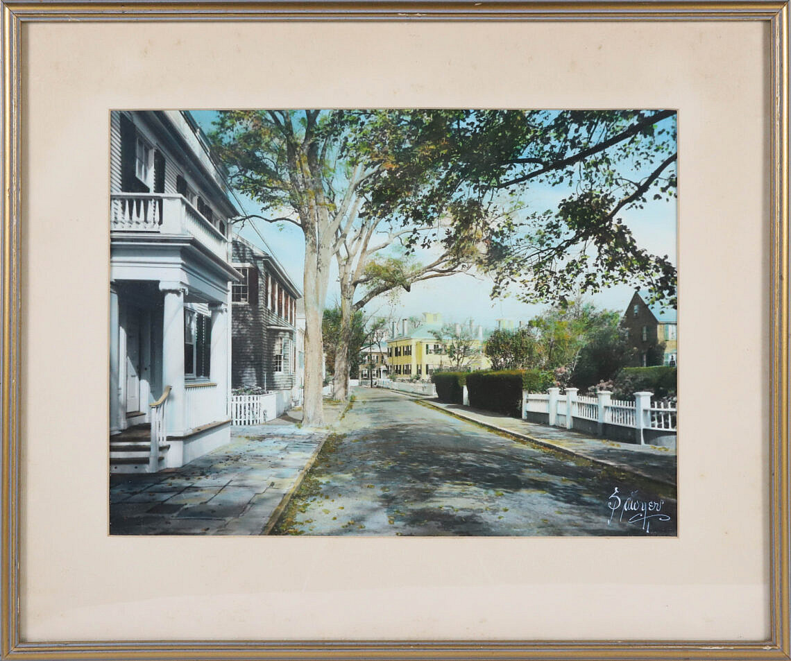 Charles Sawyer Colorized Photograph of Pleasant Street to Main Street ...