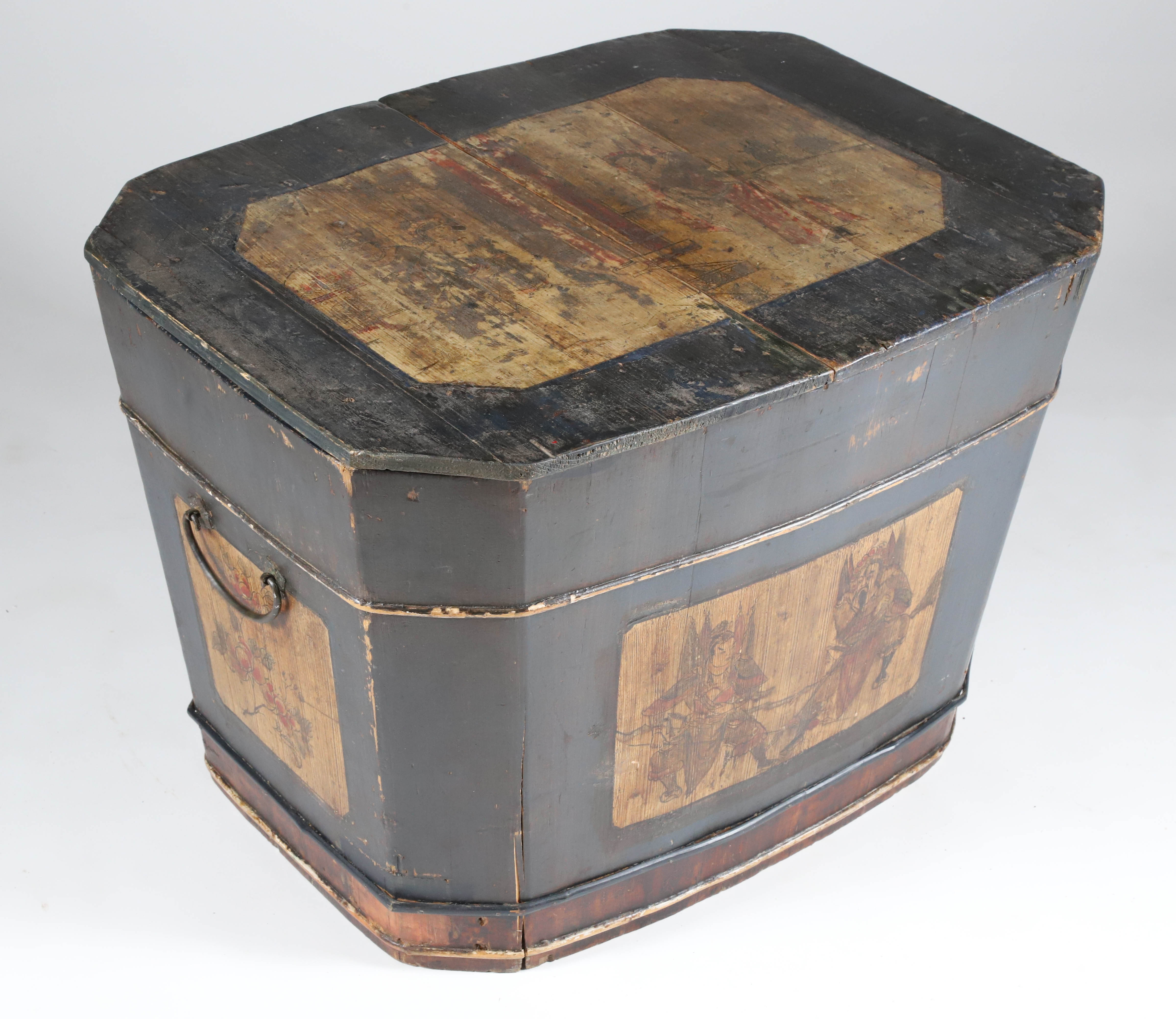 Vintage Hand Painted Chinese Storage Trunk 19th Century - Vintage Hand ...