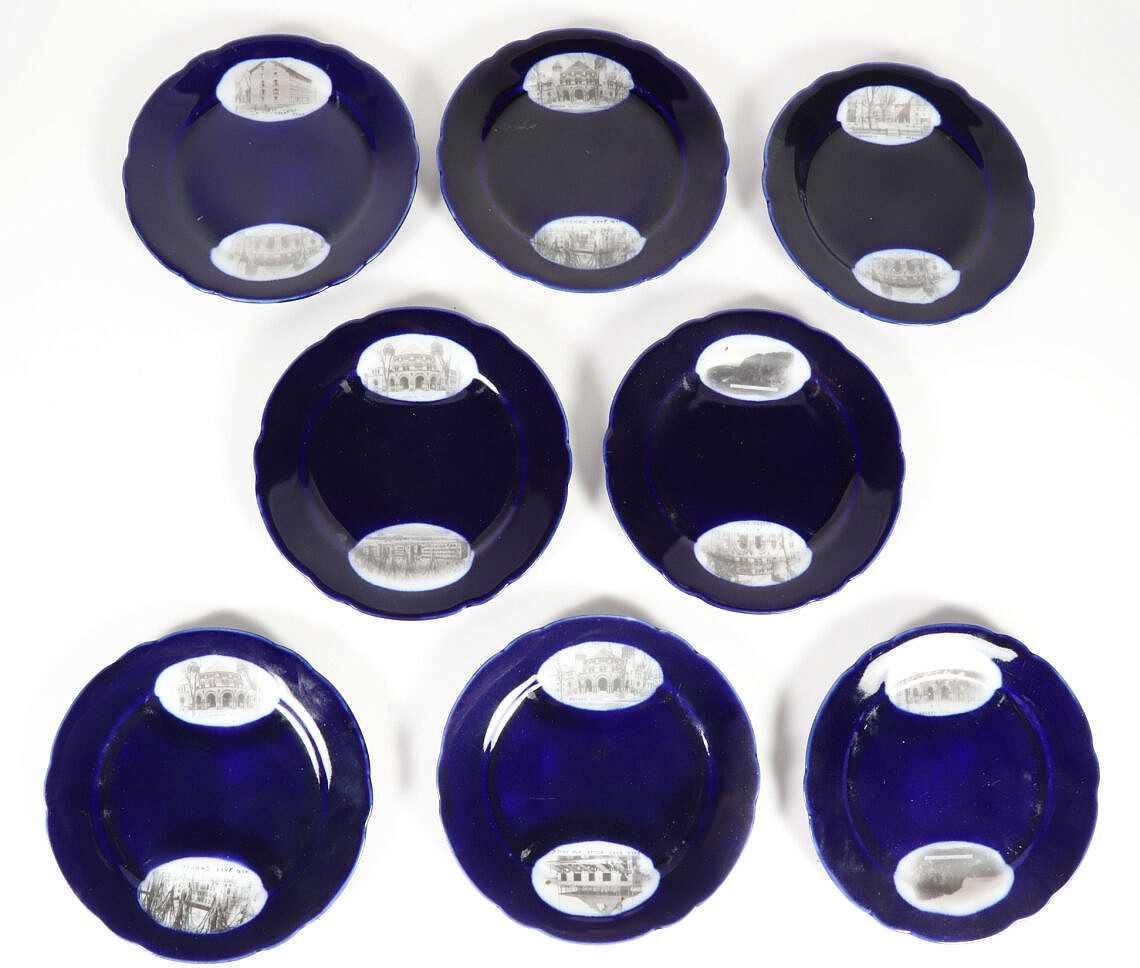 Set of Eight Yale University Commemorative Bread Plates - Set of Eight ...