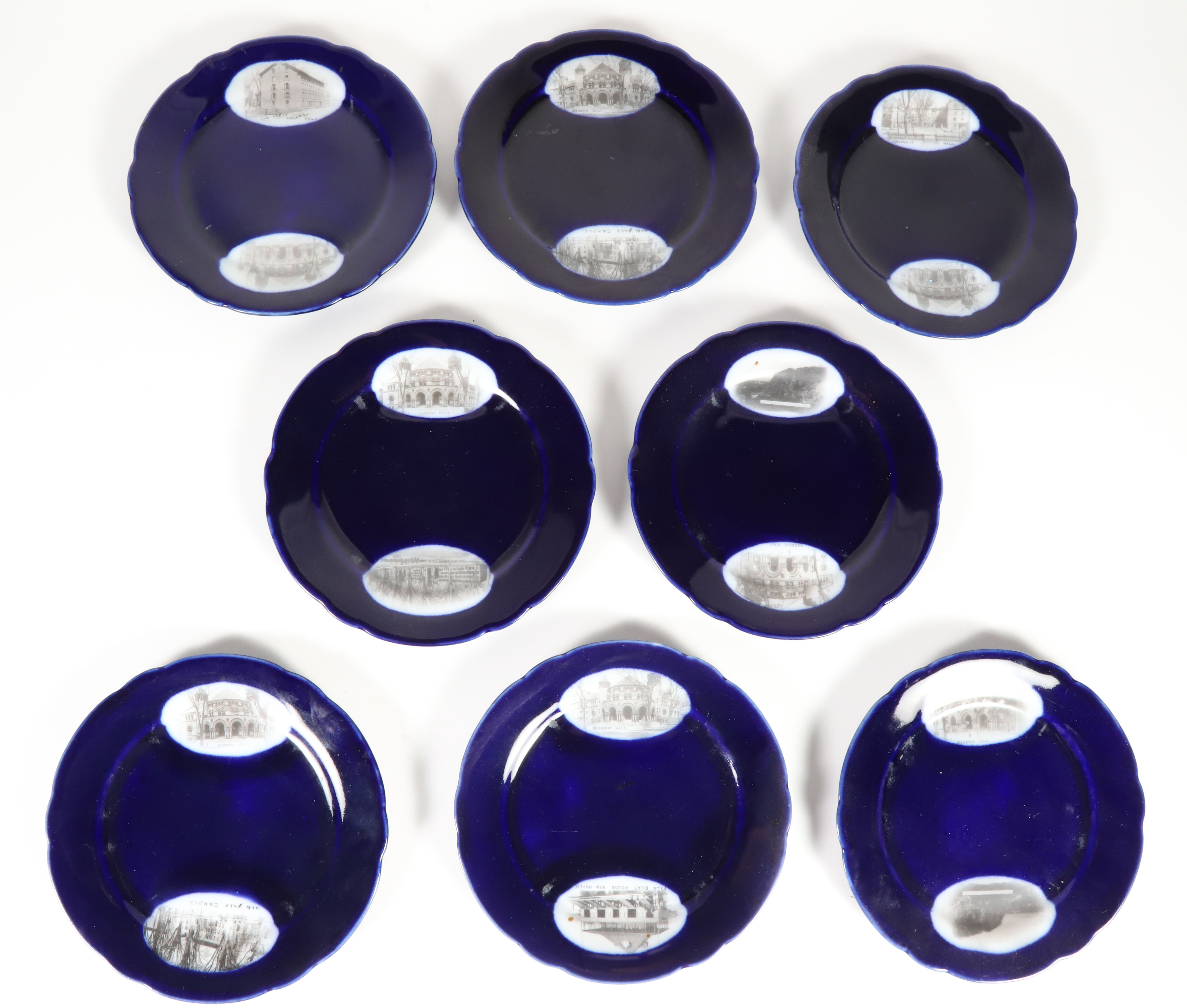 Set of Eight Yale University Commemorative Bread Plates - Set of Eight ...