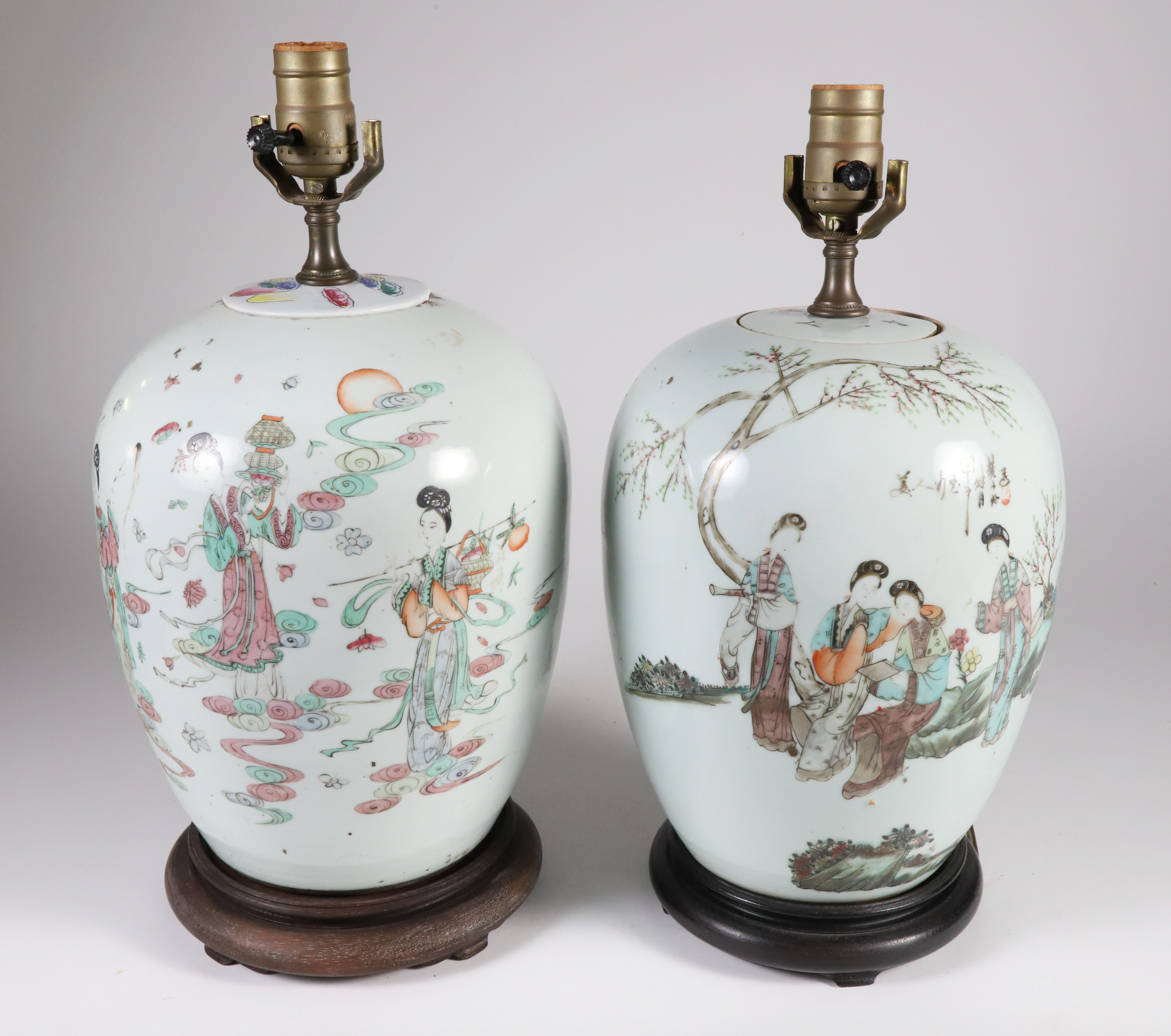Associated Pair of Chinese Ginger Jars Mounted as Lamps - Associated ...