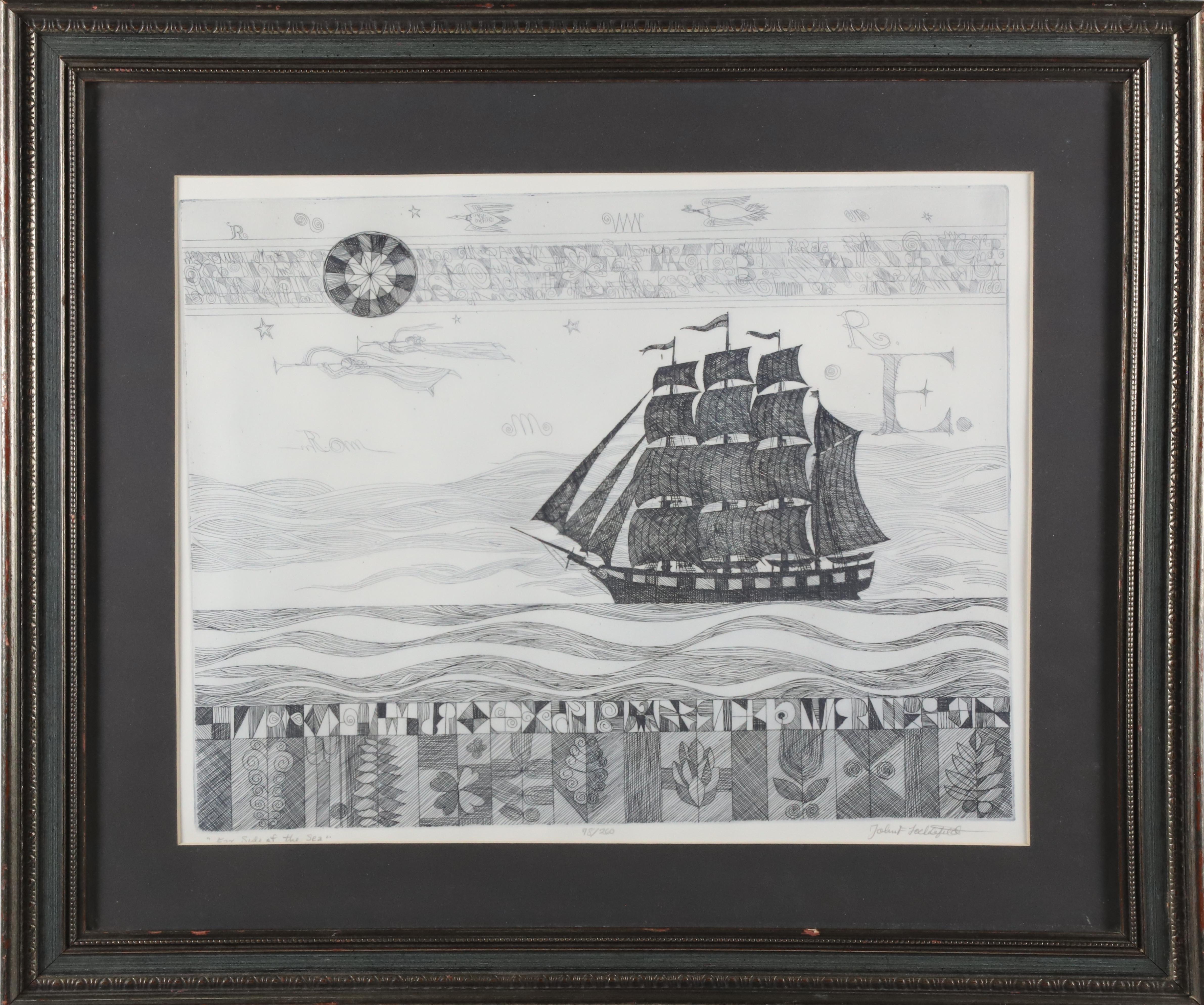 John F. Lochtefeld Limited Edition Etching "Sailing on the High Seas ...