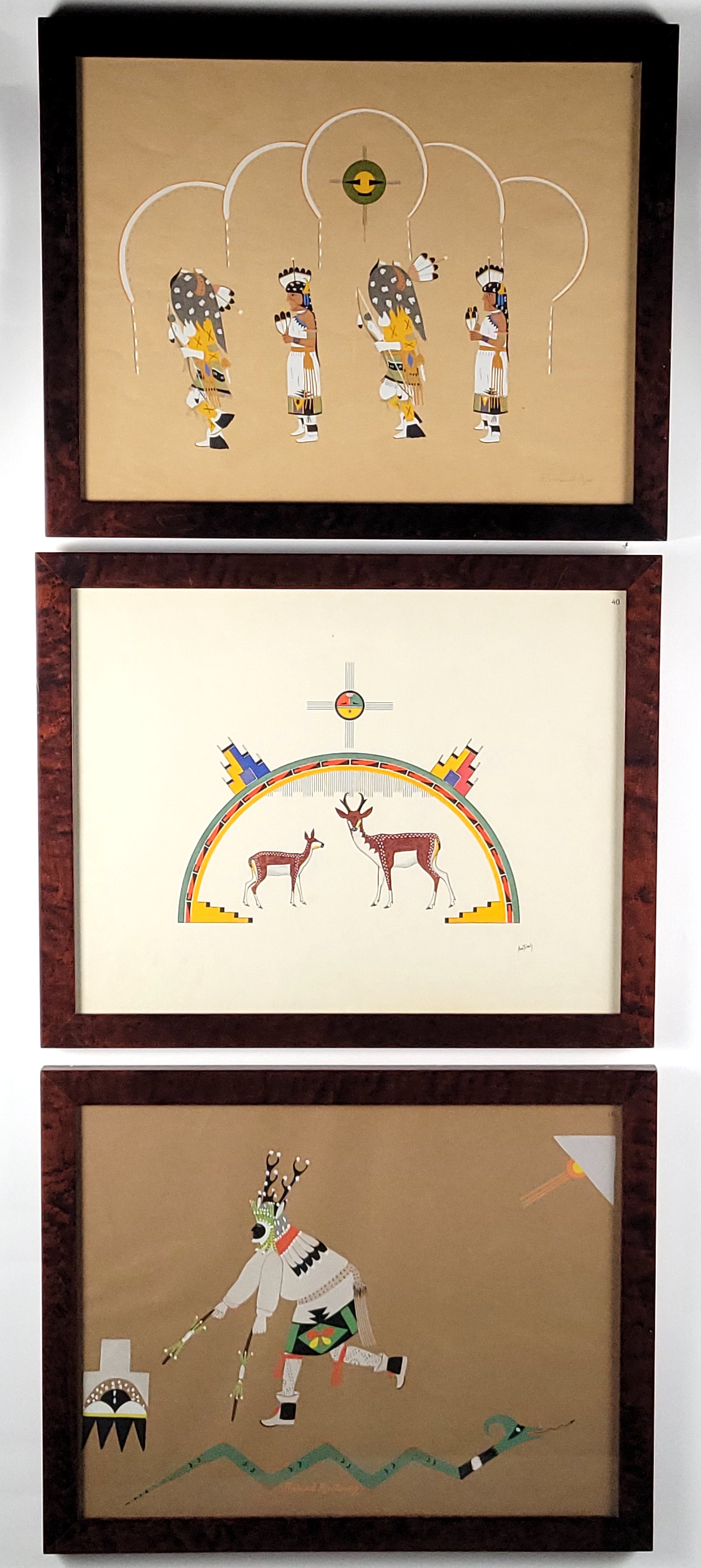 Three 1930s Pueblo Native American Indian Prints - Three 1930s Pueblo ...