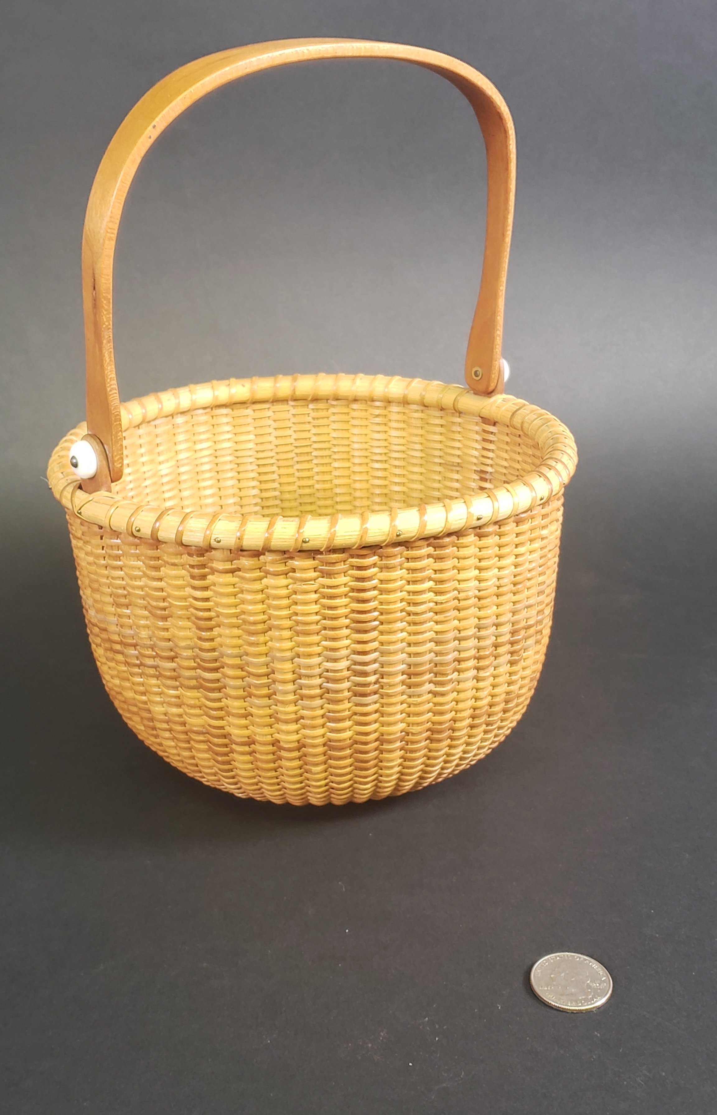 Susan Swanson Nantucket Basket - Vintage Susan Swanson Open Swing ...
