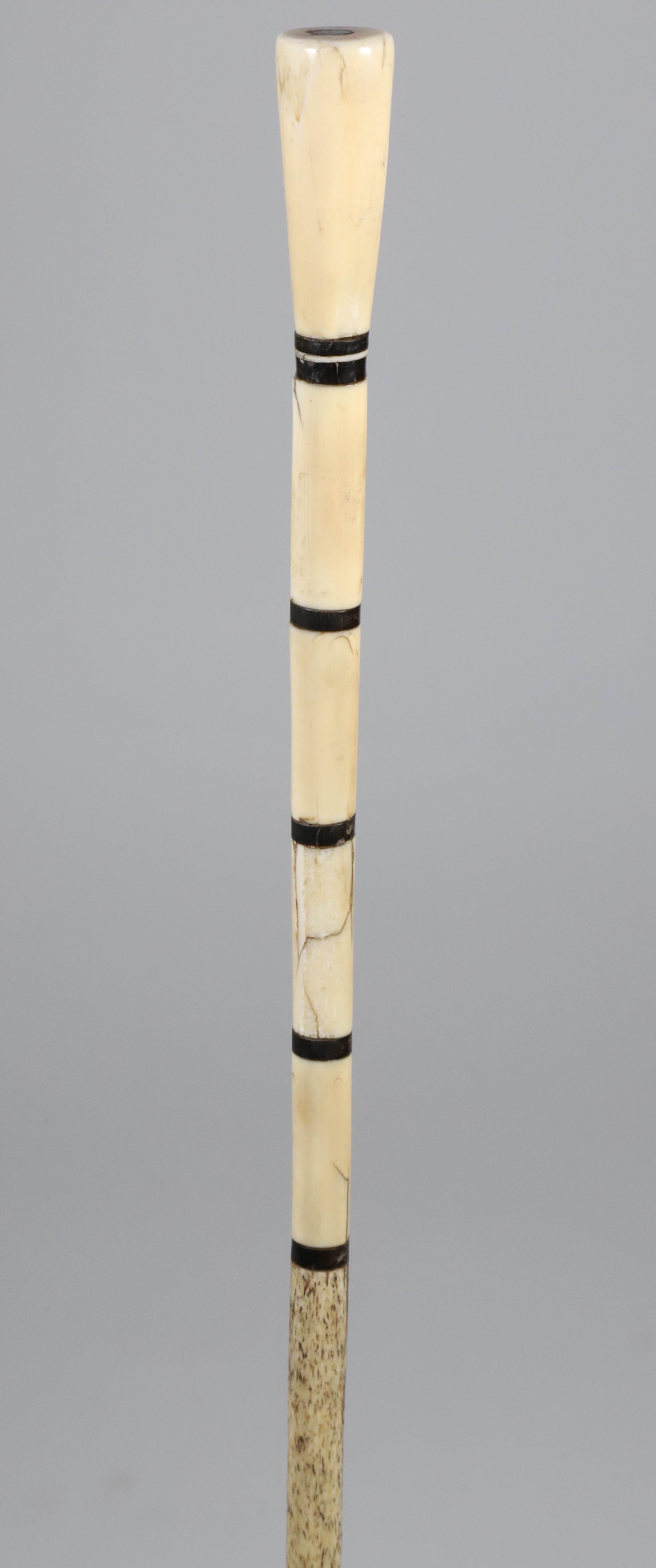 Whaleman Made Antique Whale Ivory Walking Stick - Whaleman Made Walking ...