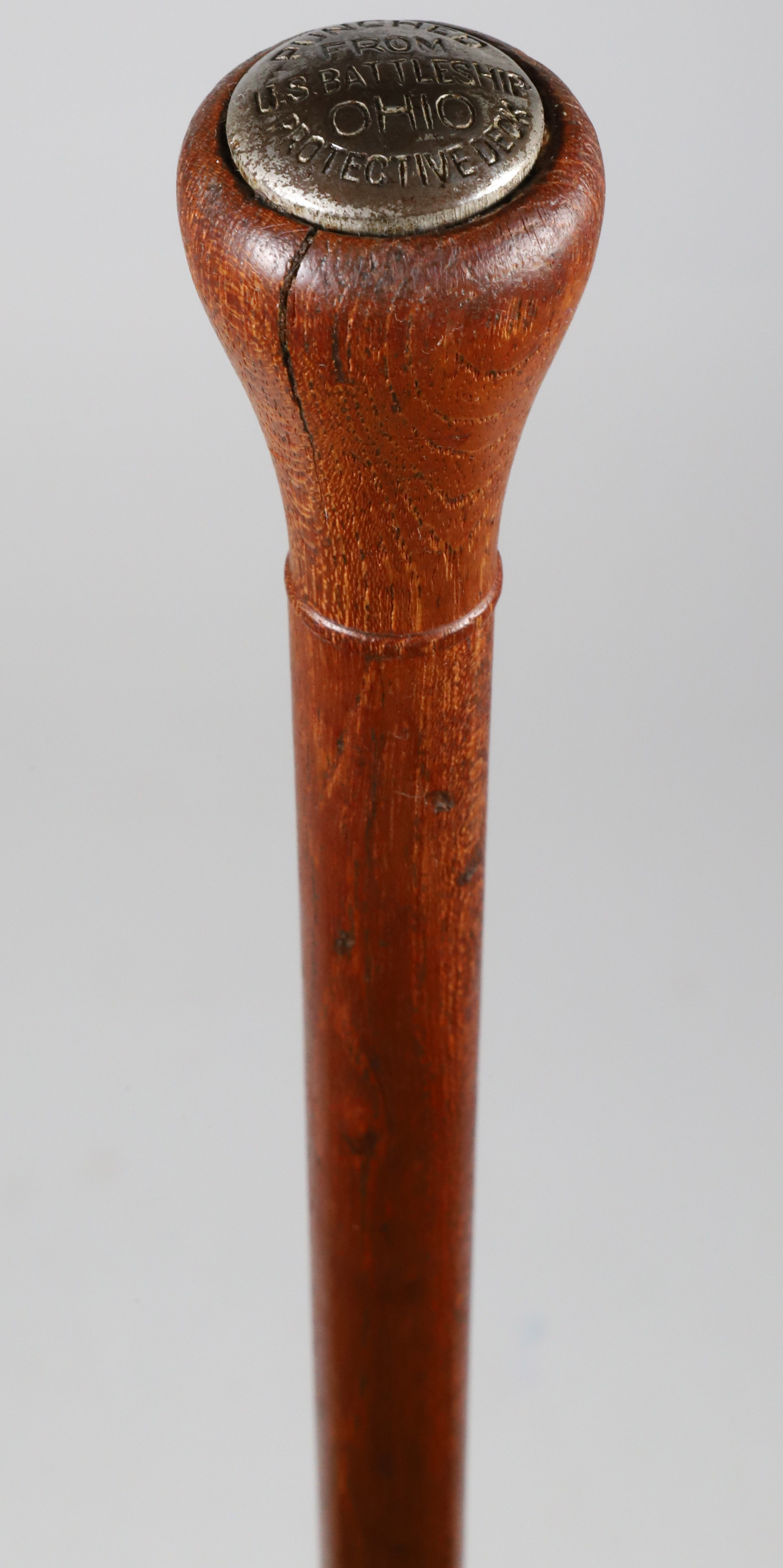 Metal and Wood Turned and Graduating Walking Stick - Metal and Wood ...