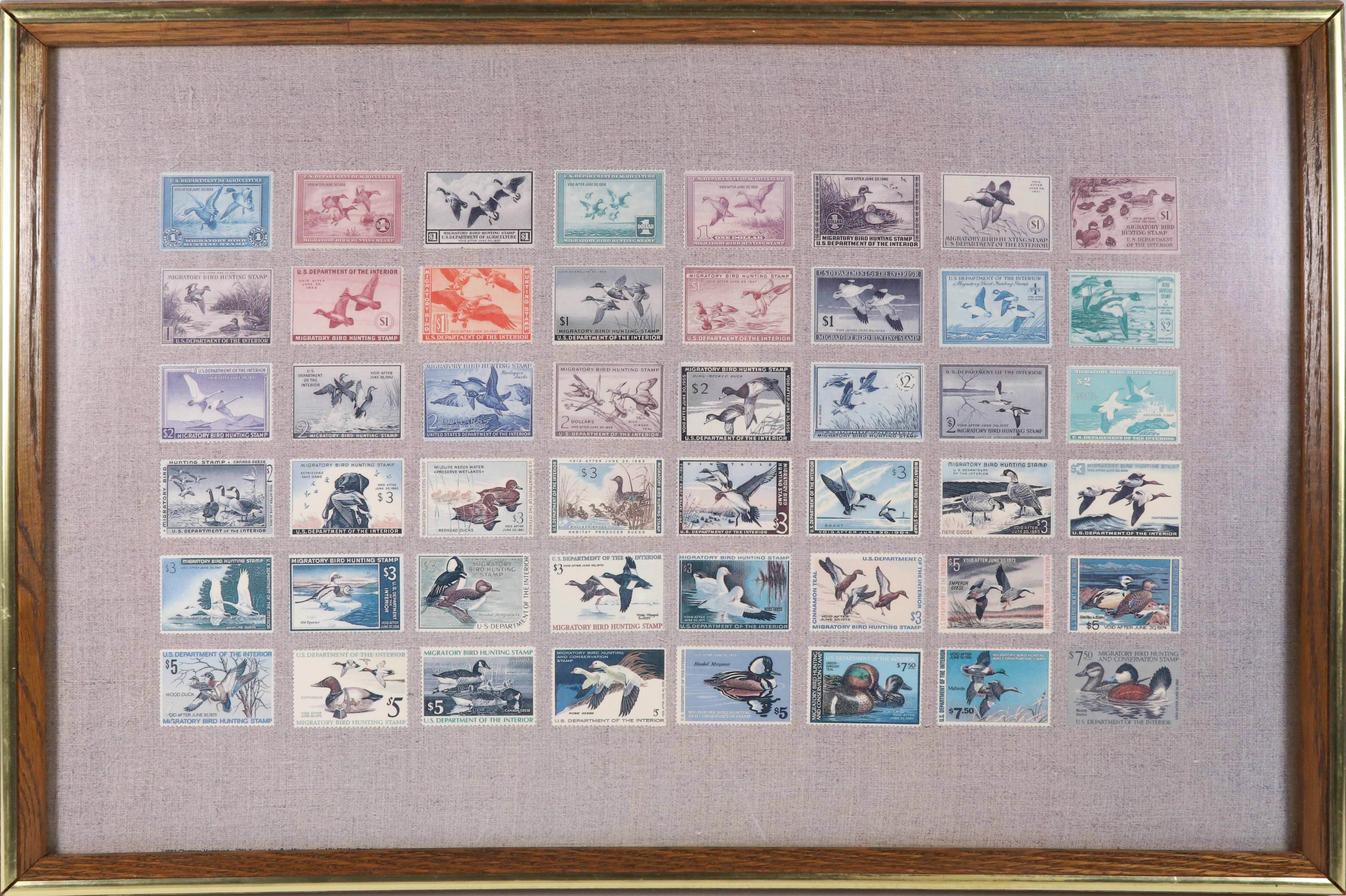 Framed Stamp Collection - Framed Waterfowl Stamp Collection - Rafael ...