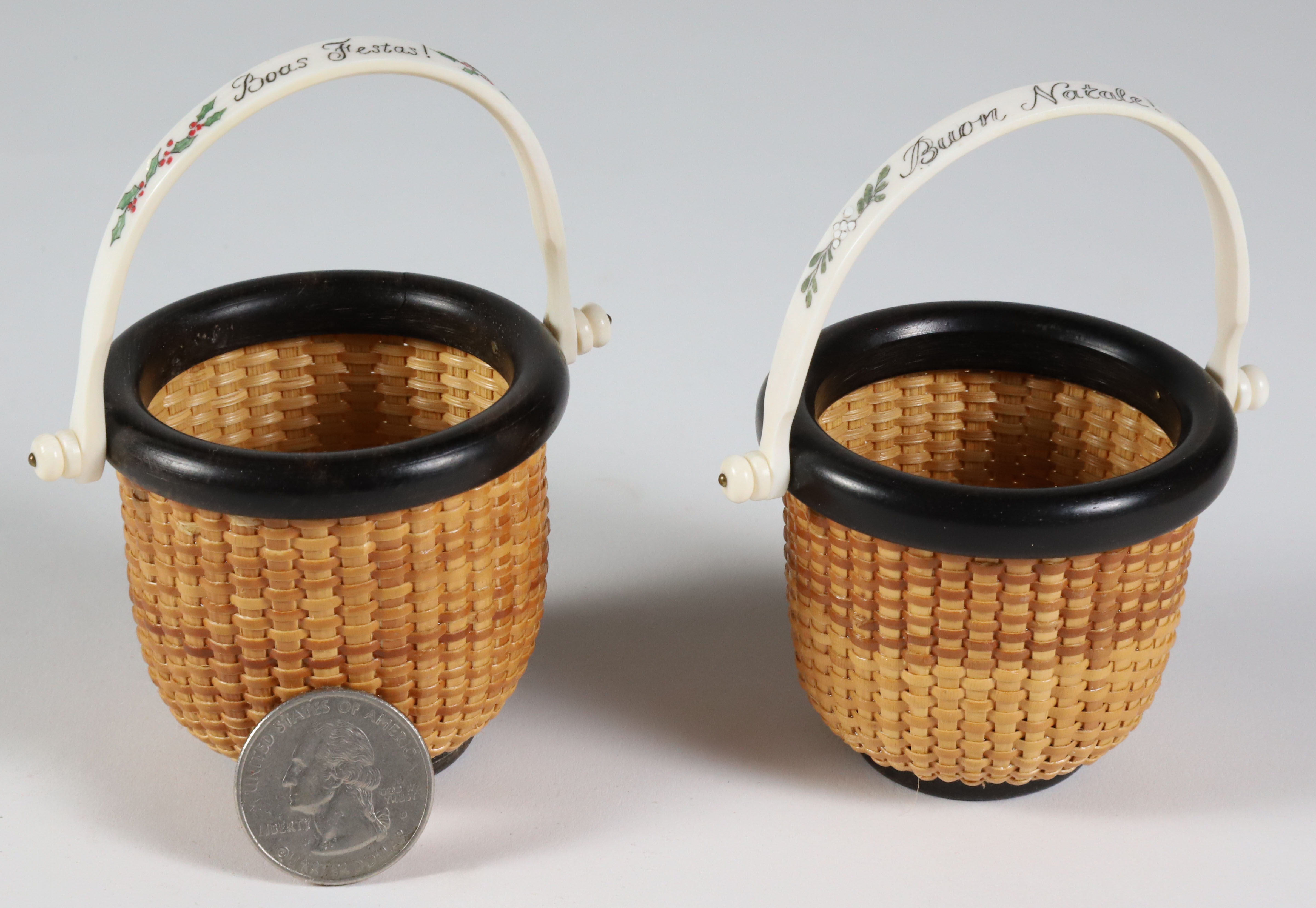 Jean M. Valerio Two Woven Miniature Nantucket Baskets - Jean M. Valerio ...