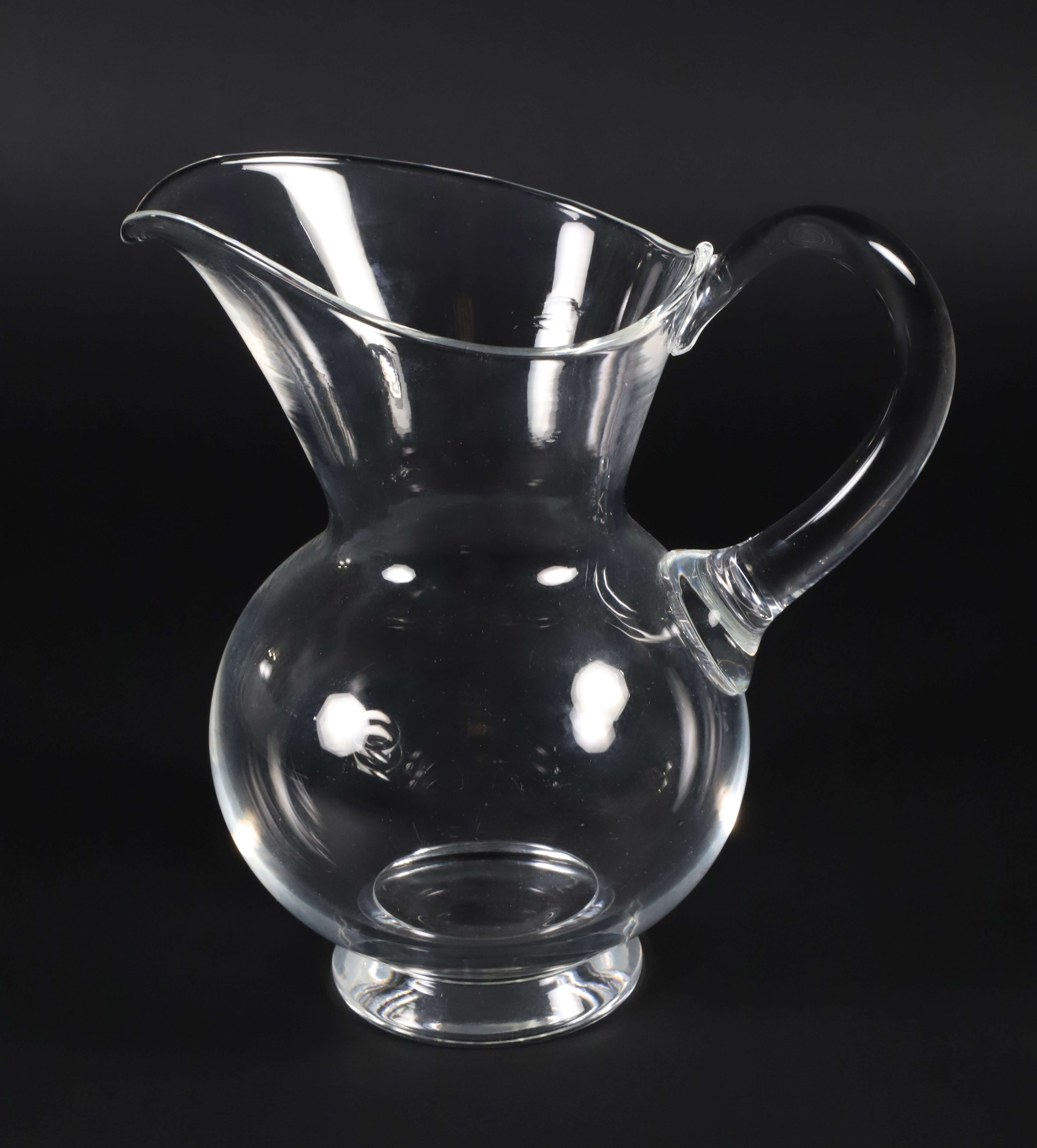 Signed Steuben Clear Crystal Water Pitcher Designed by John Dreeves ...