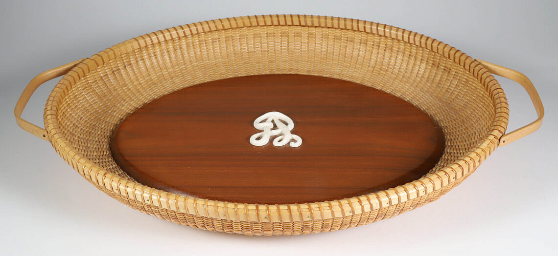 Jean M. Valerio Woven Double Handle Nantucket Tray circa 2012 - Jean M ...
