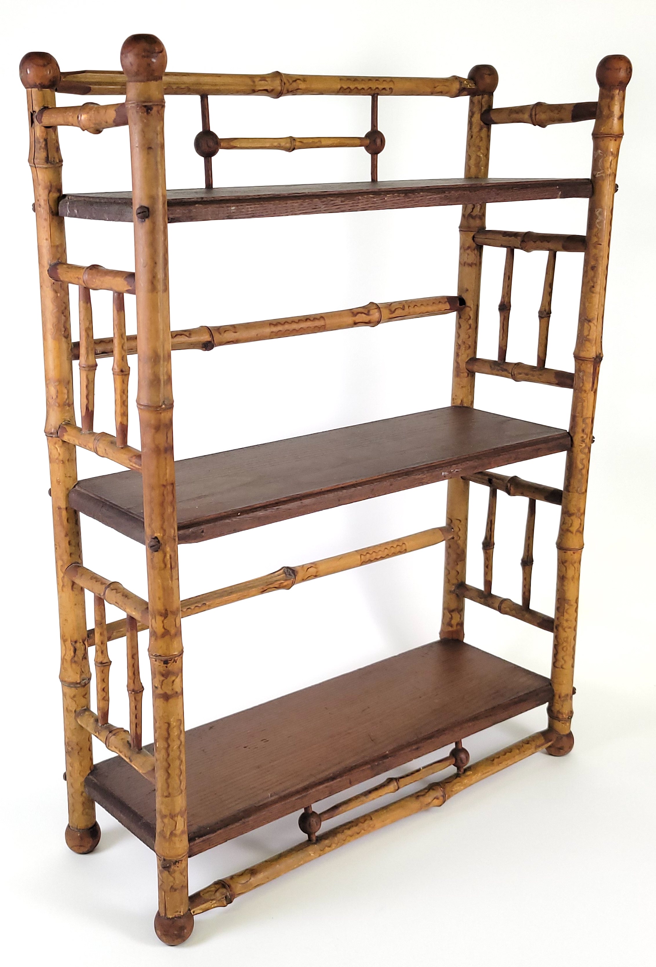 Antique 19th Century Bamboo Table Top Shelf Etagere - Antique Bamboo ...