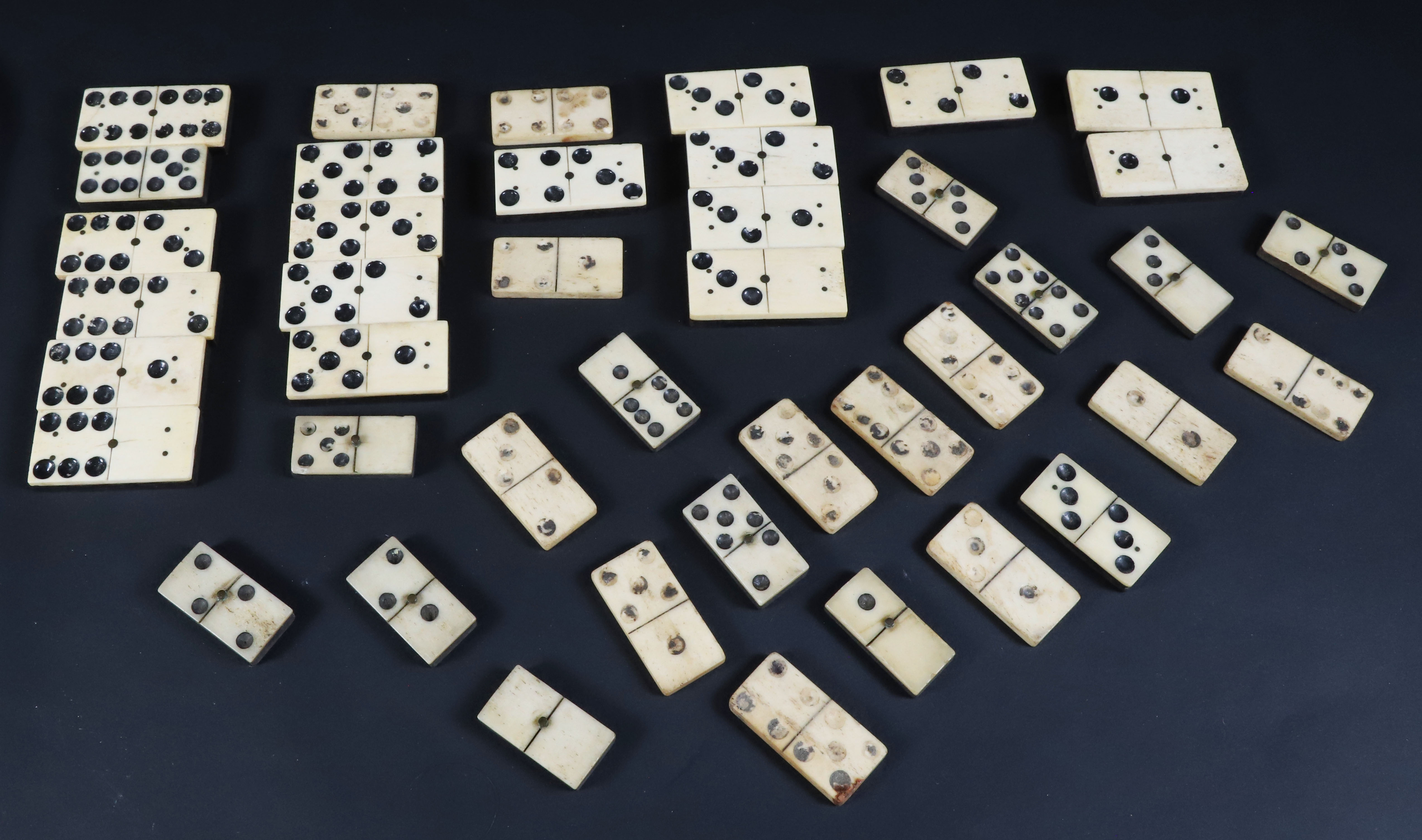 Assortment of Forty-two Bone Dominoes 19th Century - Assortment of ...
