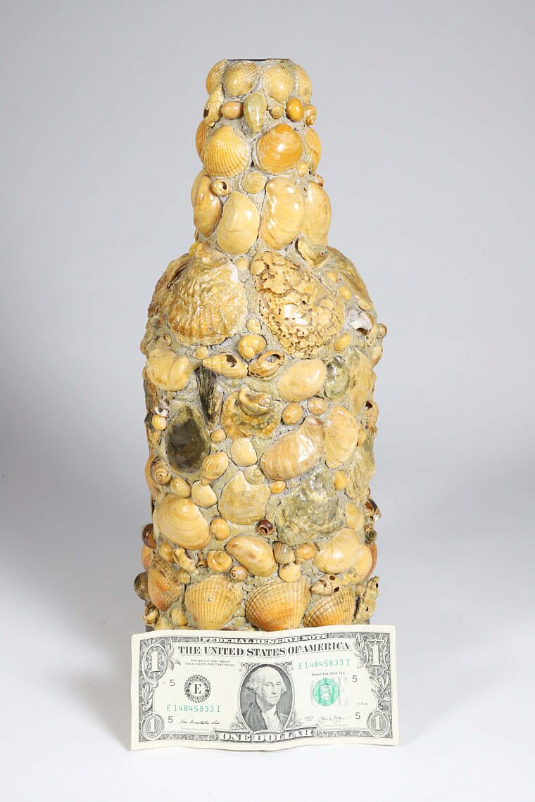 Vintage Shell Encrusted Bottle - Vintage Shell Encrusted Bottle with ...