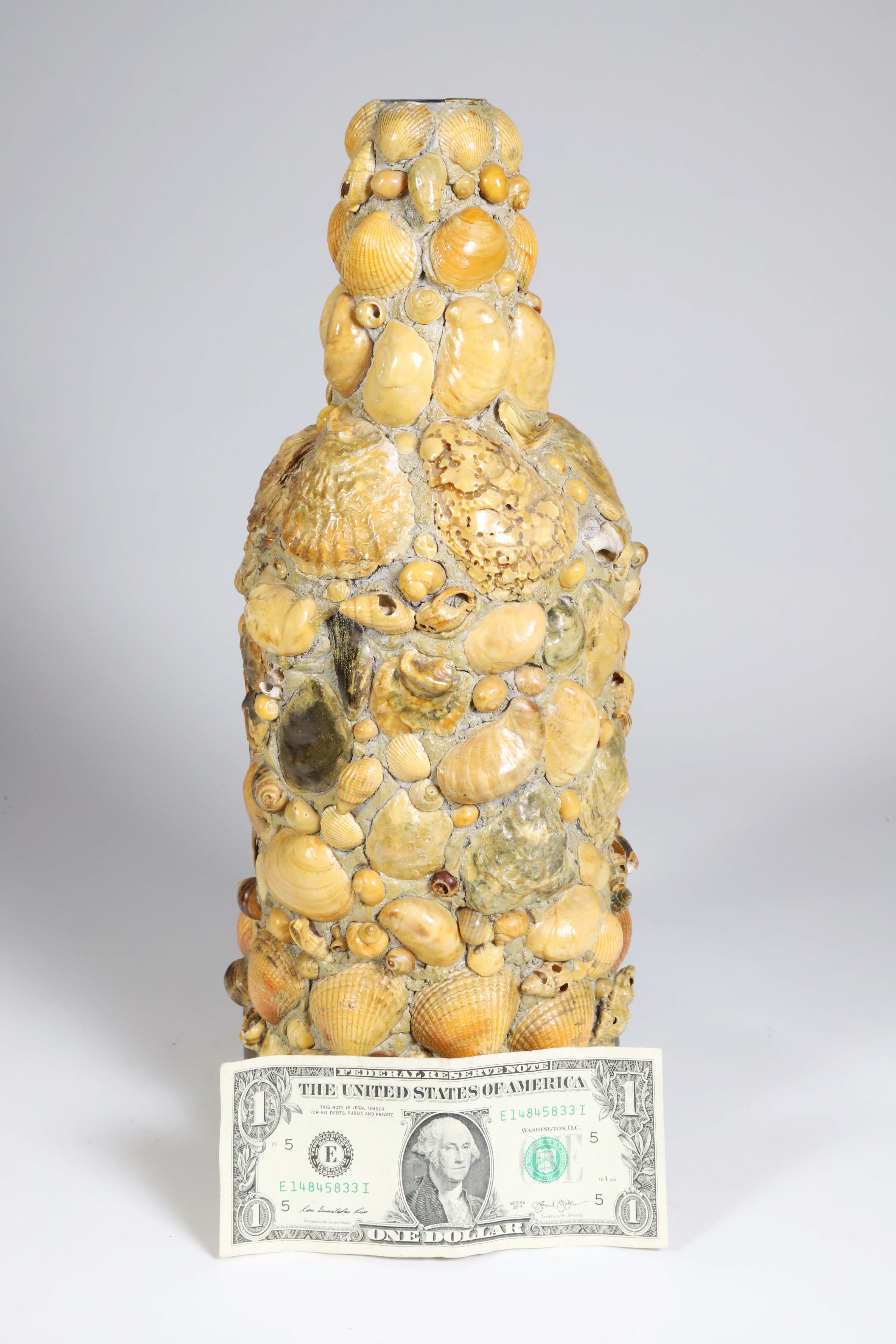 Vintage Shell Encrusted Bottle - Vintage Shell Encrusted Bottle with ...